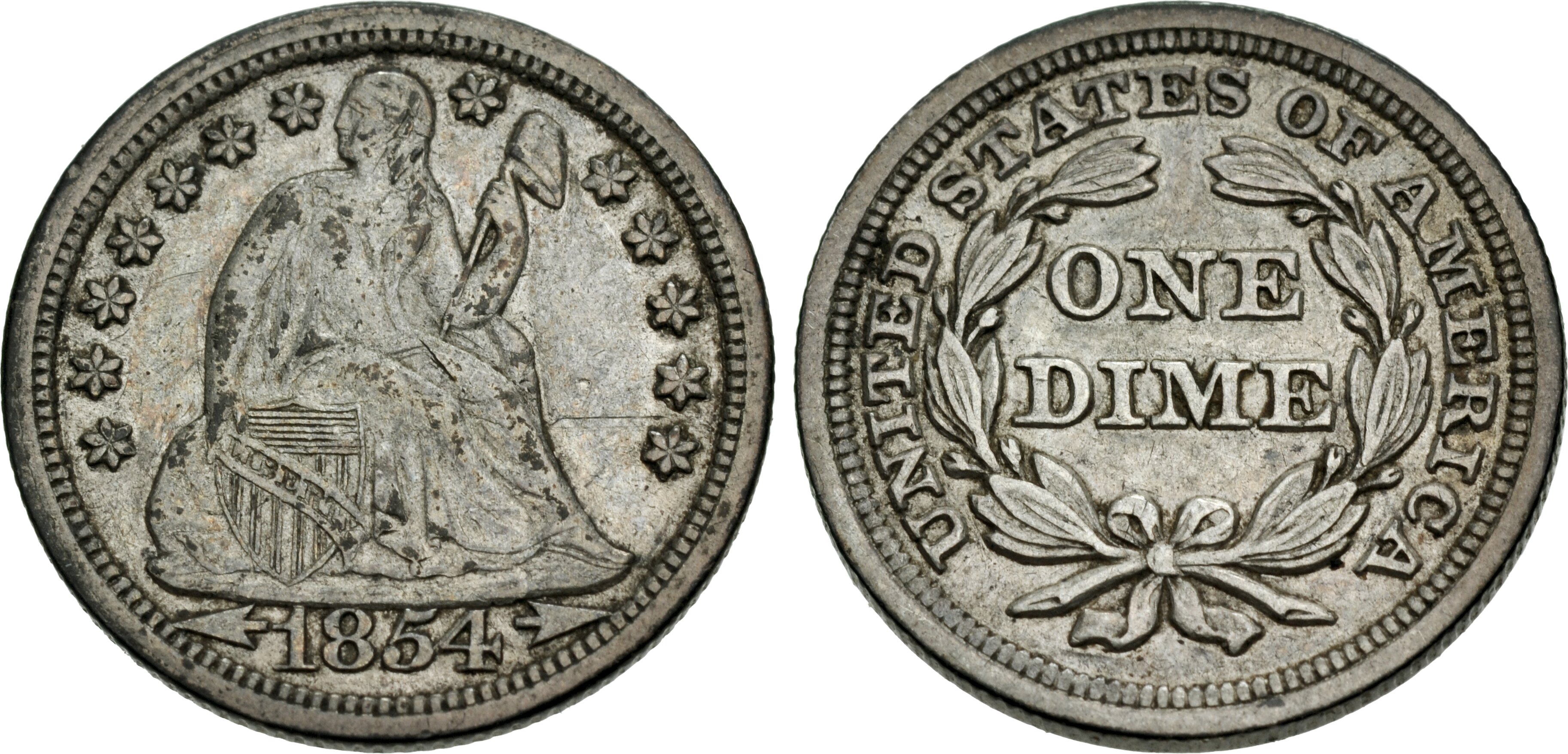 Lot of four (4) Liberty Seated Dimes. EF to EF Details. | Classical ...