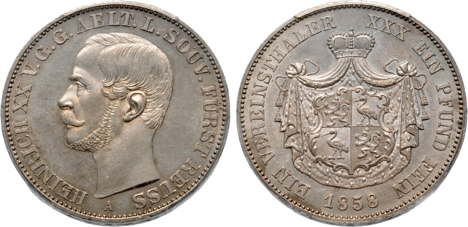 GERMANY, Reuss-Greiz (Principality [Elder line]). Heinrich XX. 1836 ...