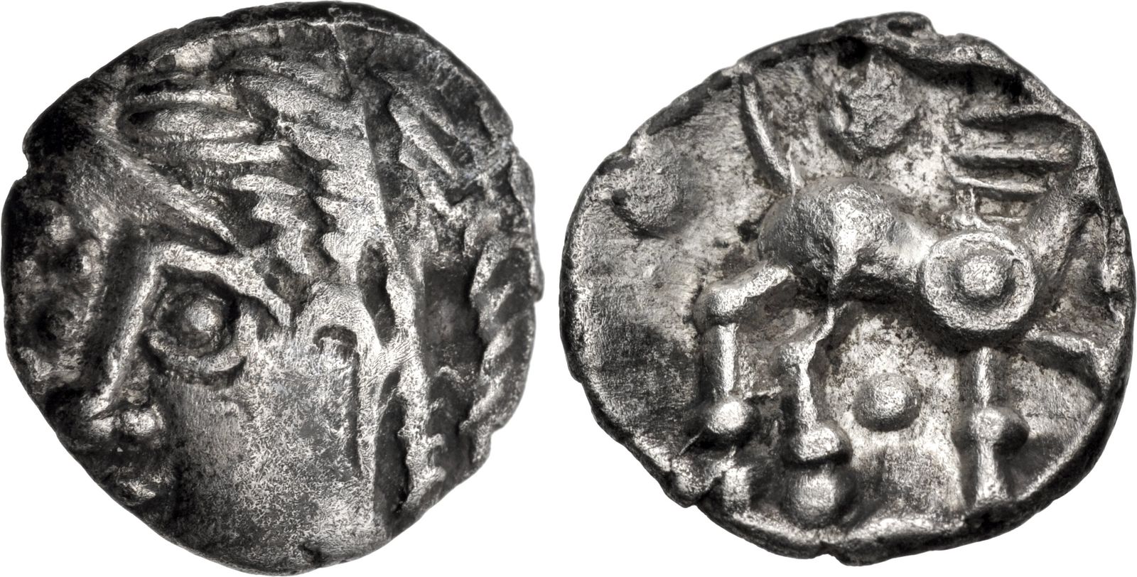 CELTIC, Trinovantes & Catuvellauni. Uninscribed. Circa 60-20 BC. AR ...