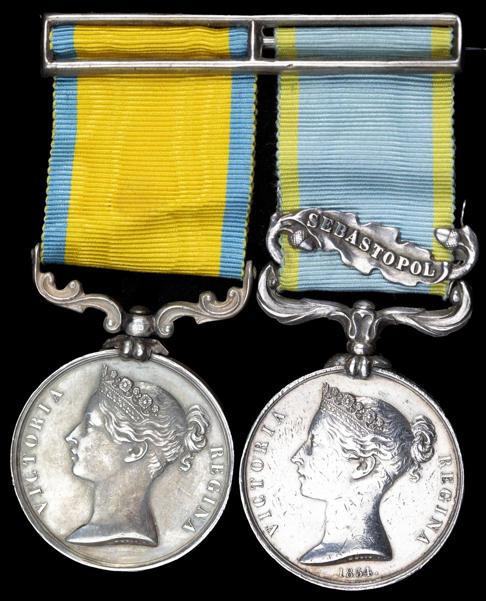 An unusual campaign pair awarded to Paymaster H. C. Medder, Royal Navy ...