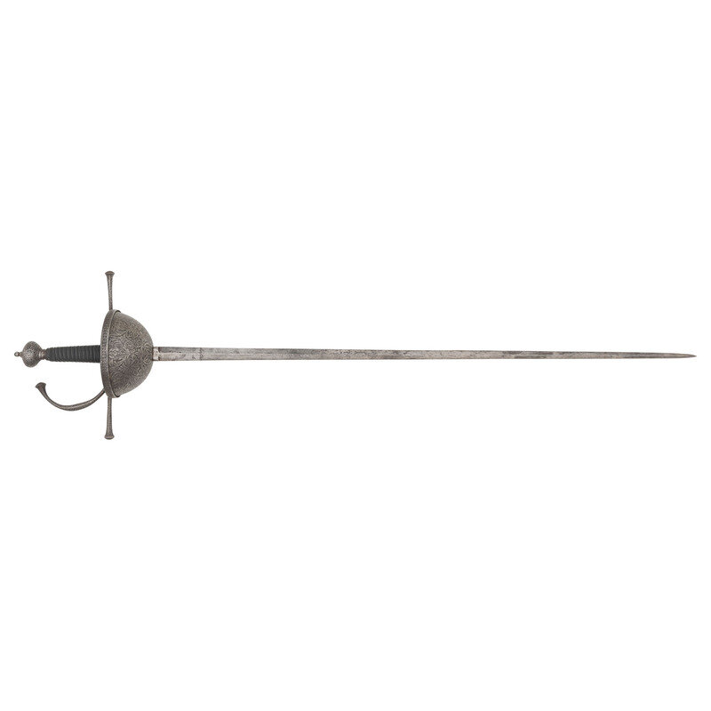 Spanish Etched Steel Cup Hilt Rapier with Klingenthal Blade | Freeman's