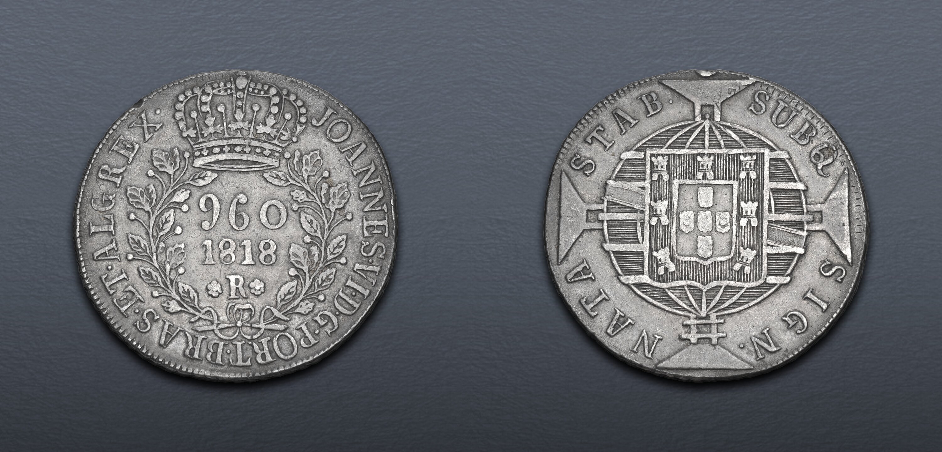 BRAZIL, Colonial. Joao VI. As king of Portugal, 1816-1822. AR 960 Réis ...