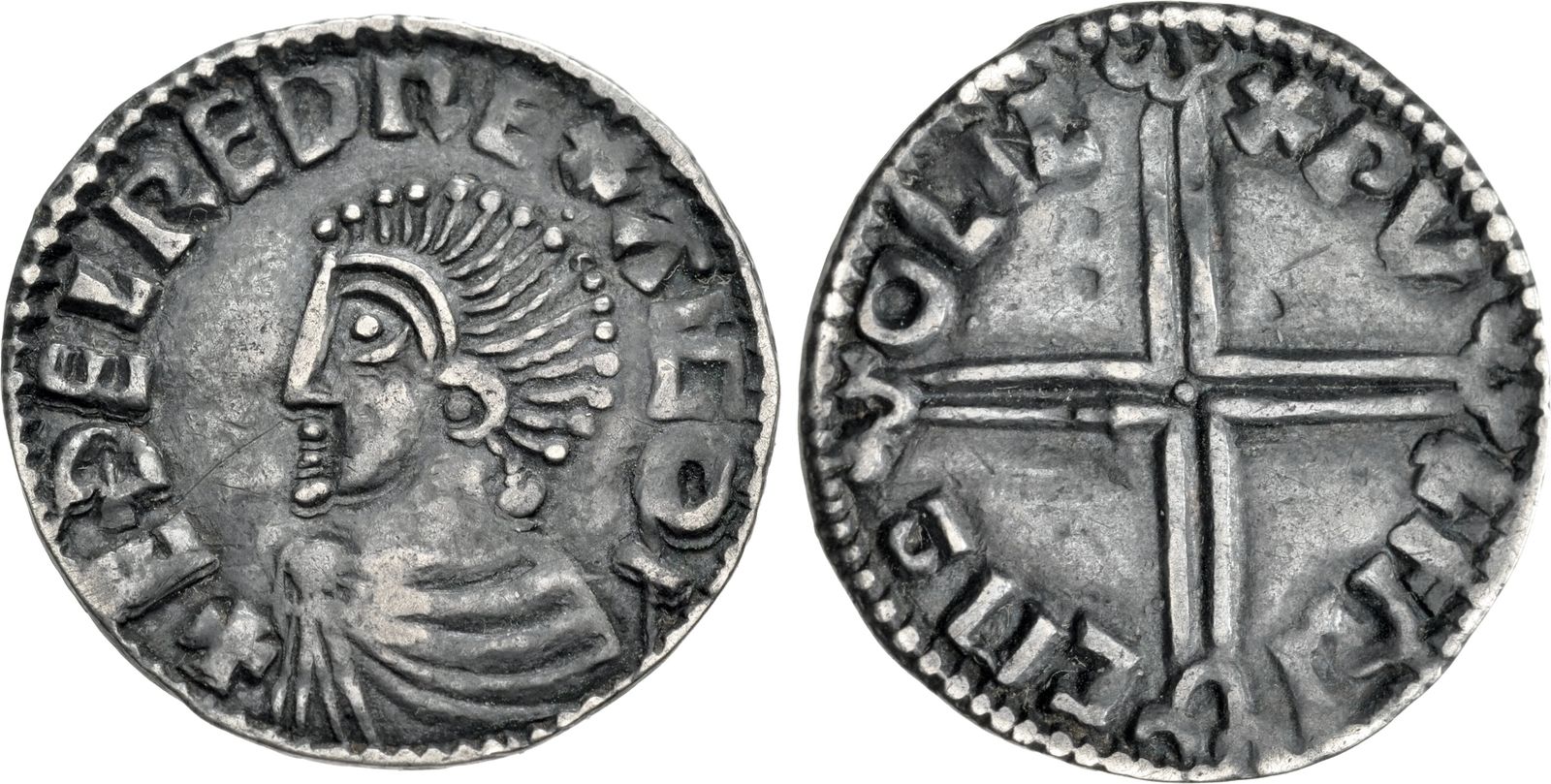 ANGLO-SAXON, Kings of All England. Æthelred II. 978-1016. AR Penny ...