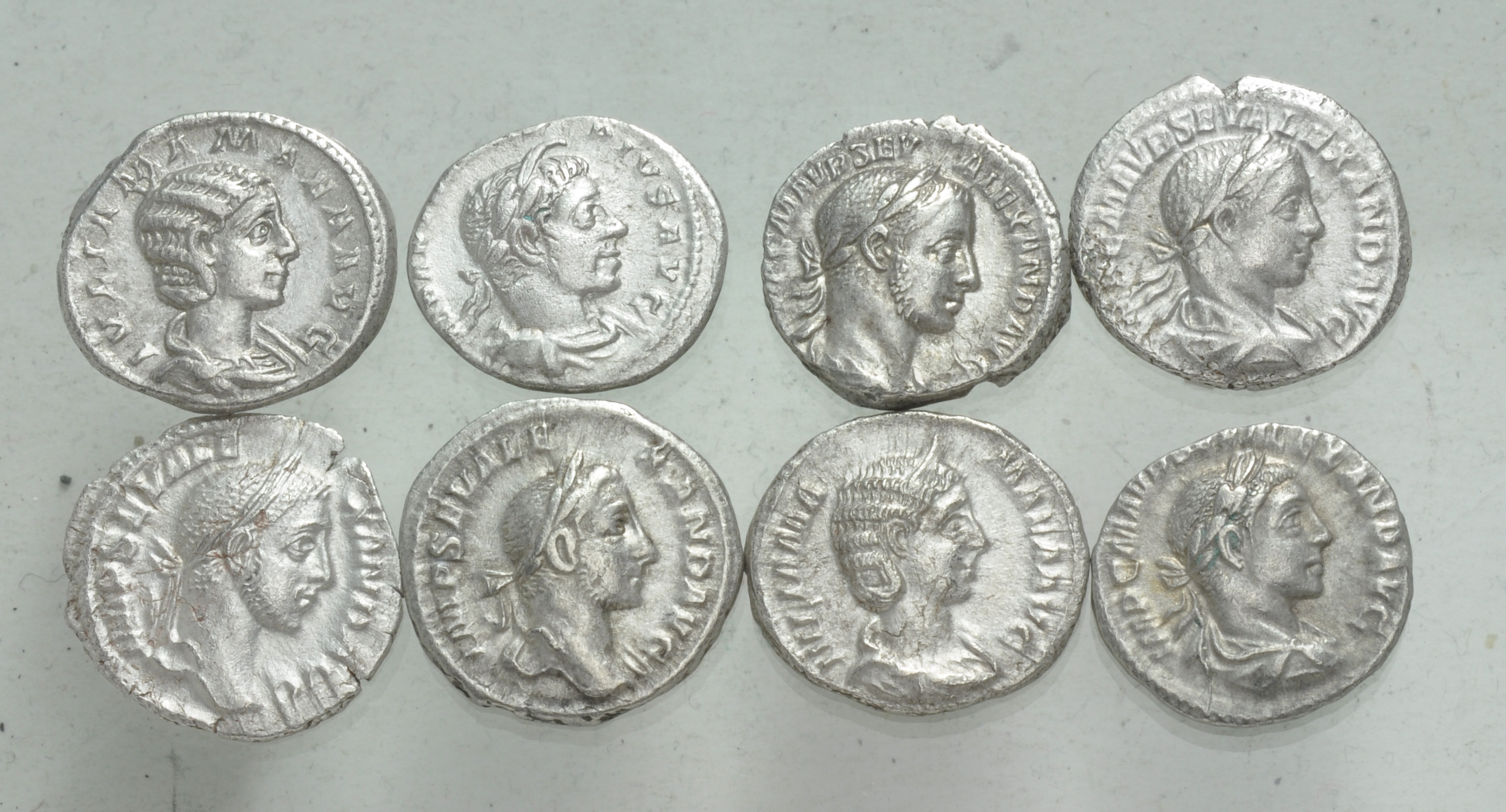 ROMAN. Imperial. Lot of eight (8) Severan AR Denarii. | Classical ...