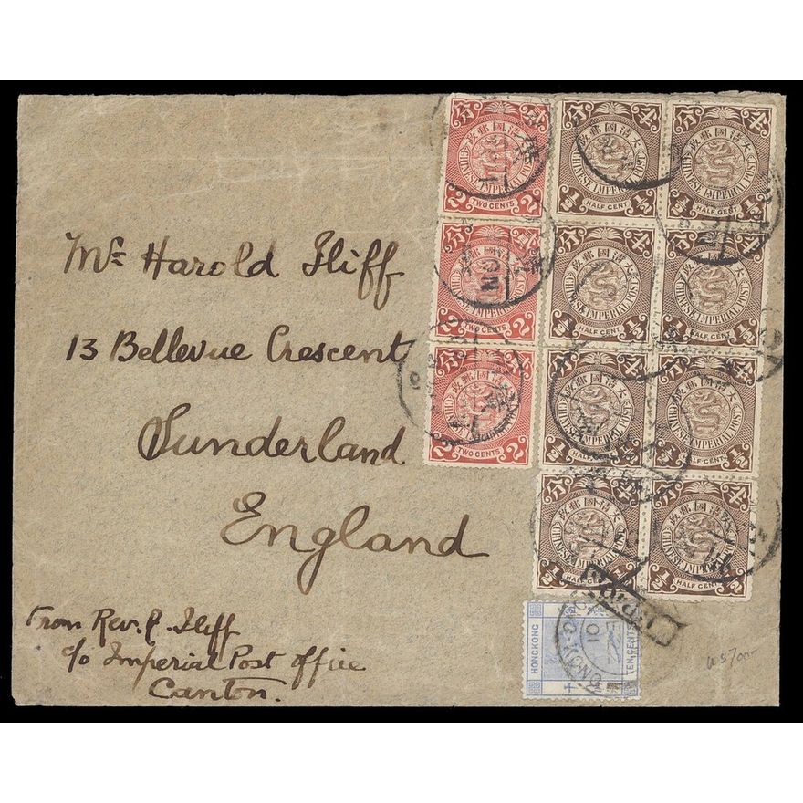 China Foreign Post Offices British Post Office Canton: 1901 (21 Dec ...