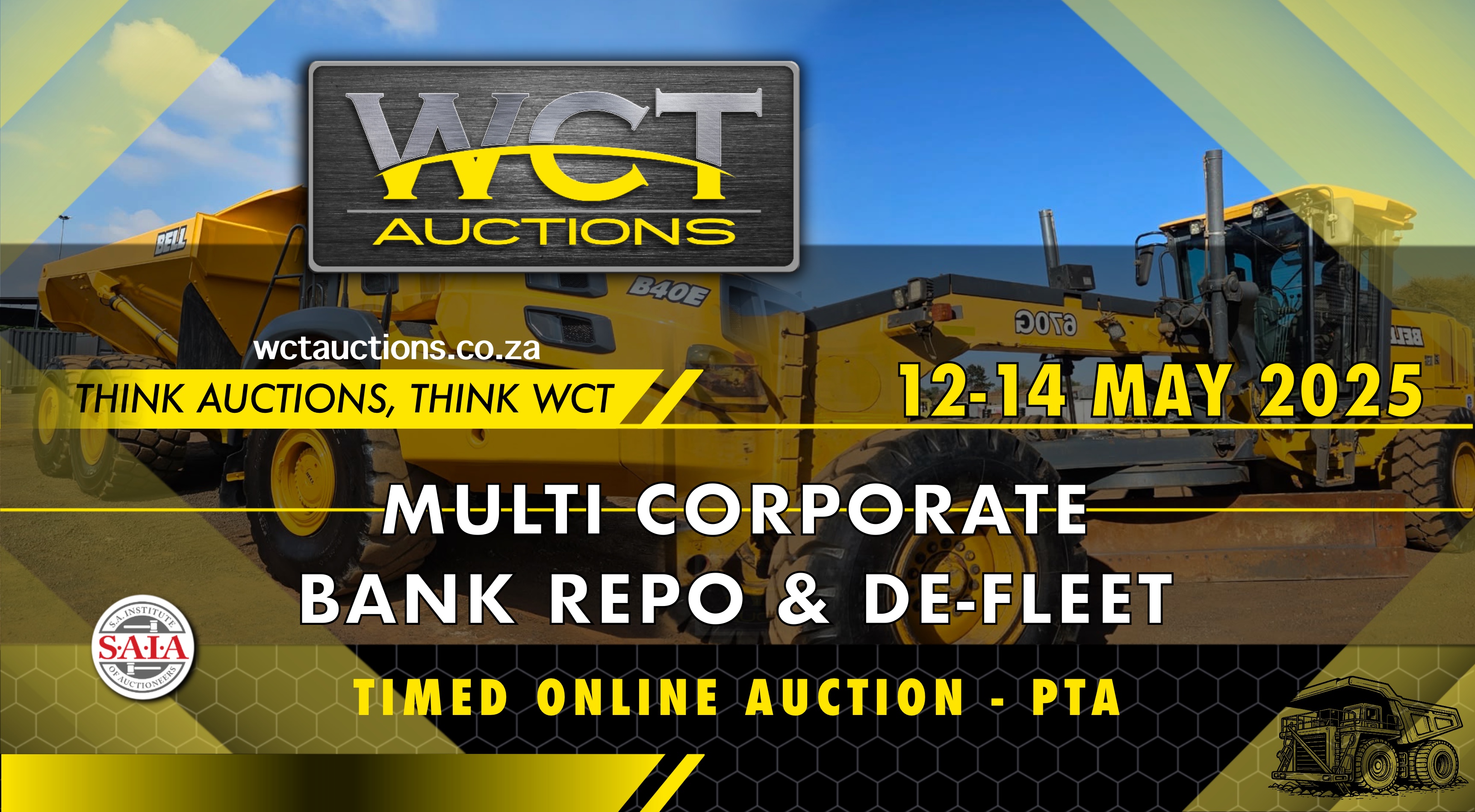 MULTI CORPORATE BANK REPO & DE-FLEET TIMED ONLINE AUCTION: 12-14 MAY 2025 | WCT Auctions