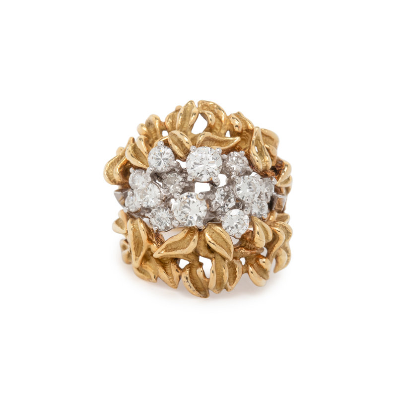 BICOLOR GOLD AND DIAMOND CONVERTIBLE RING | Hindman Auctions