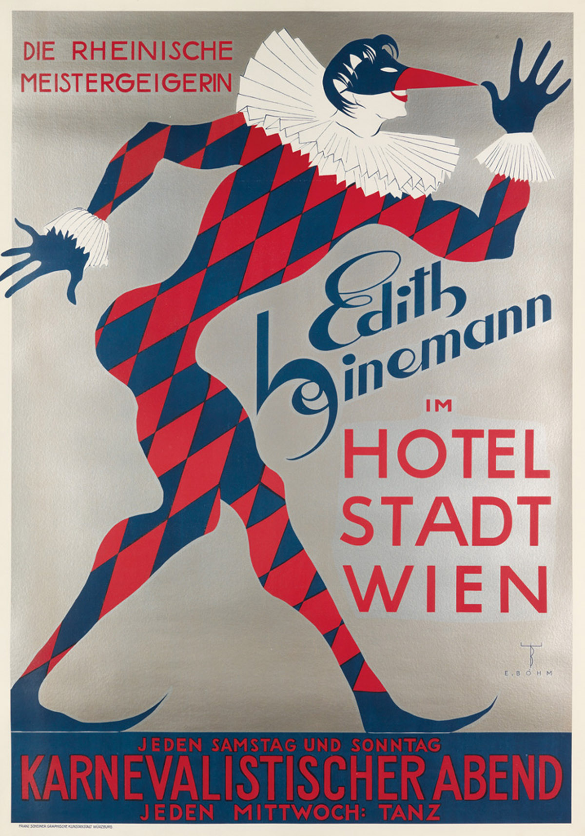 ERNST BÖHM (1890-1963). EDITH HEINEMANN IM HOTEL STADT WIEN. 1935 ...