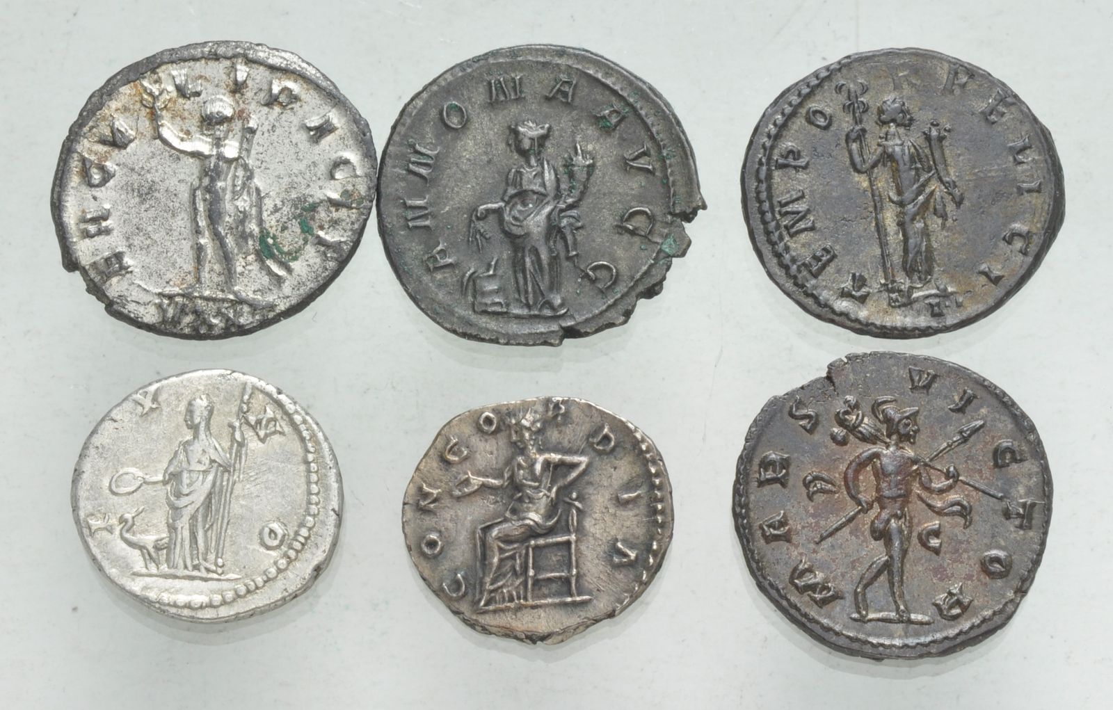 ROMAN. Imperial. Lot of six (6) silver and billon issues. | Classical ...
