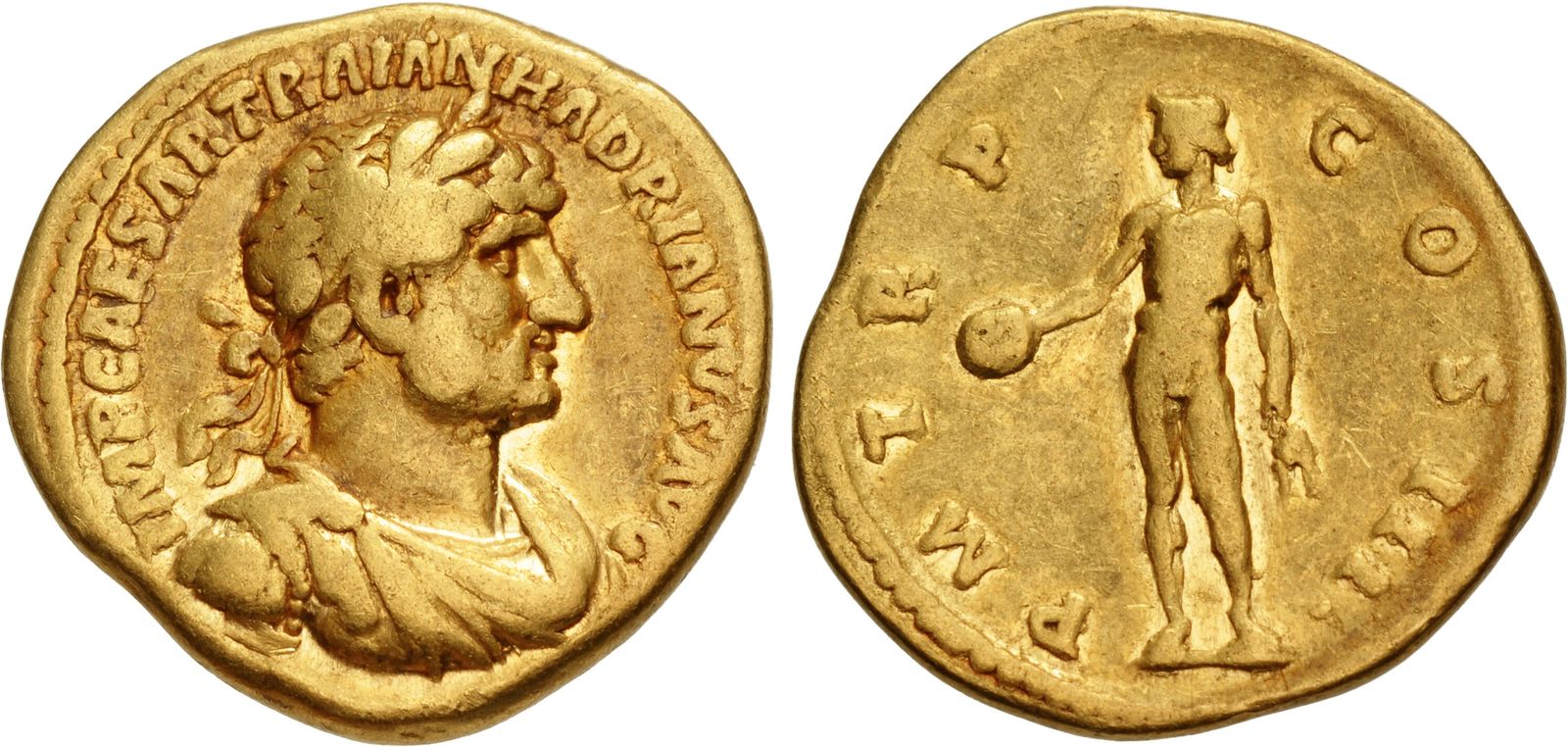 Hadrian. AD 117-138. AV Aureus (19mm, 7.01 g, 6h). Rome mint. Struck AD ...