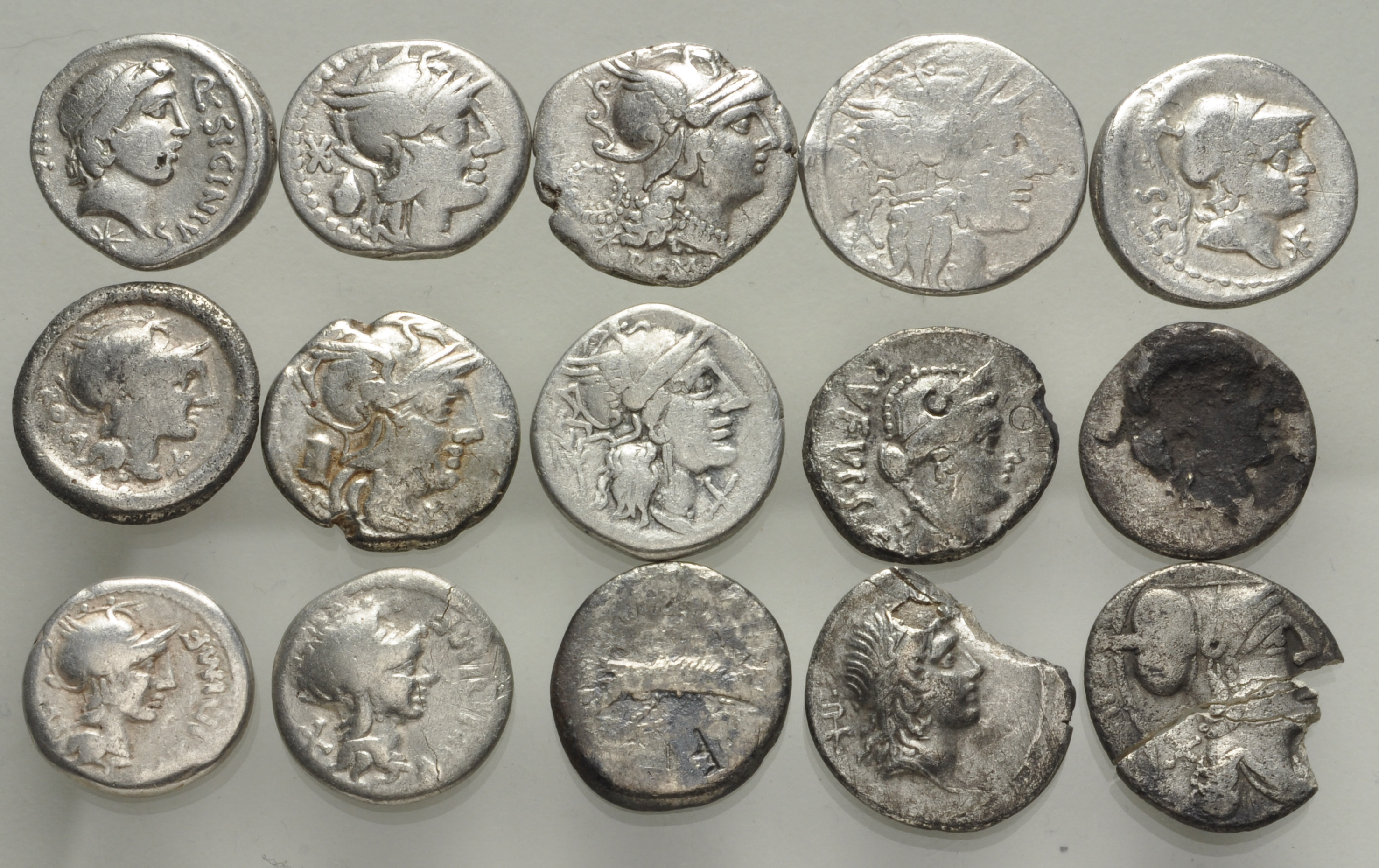 ROMAN. Republic. Lot of fifteen (15) AR Denarii. | Classical Numismatic ...