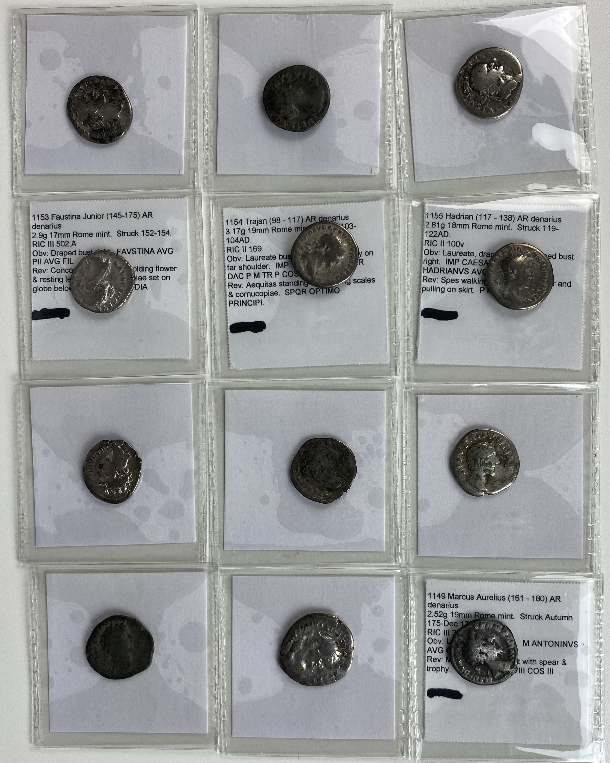 ROMAN. Imperial. Lot of twelve (12) AR Denarii. | Classical Numismatic ...