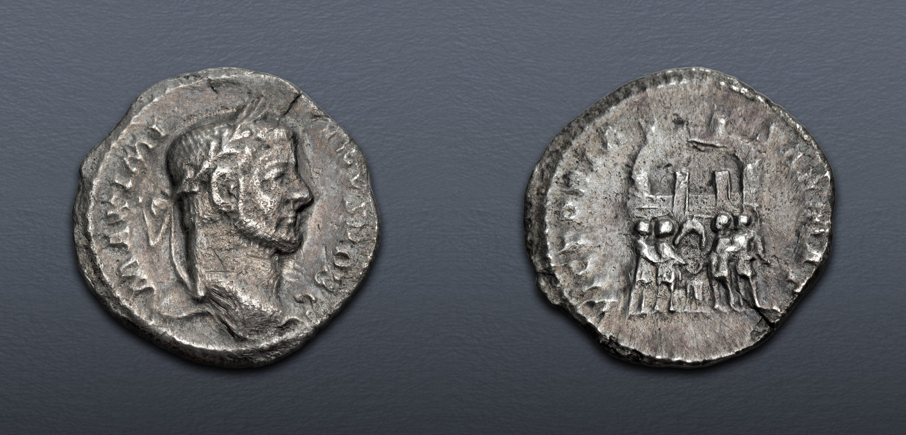 Galerius. As Caesar, AD 293-305. AR Argenteus (19mm, 2.74 g, 6h ...