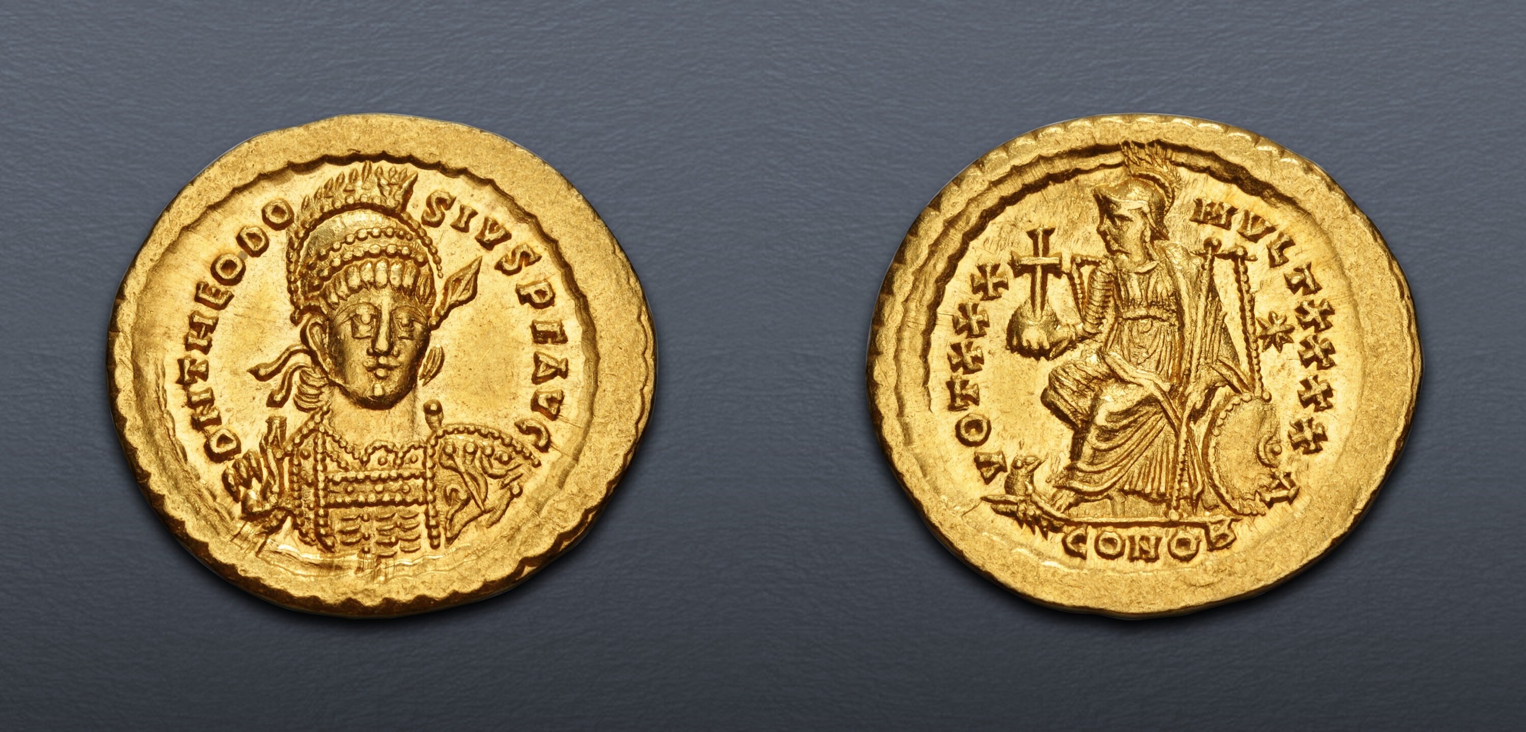 Theodosius II. AD 402-450. AV Solidus (21mm, 4.45 g, 6h ...