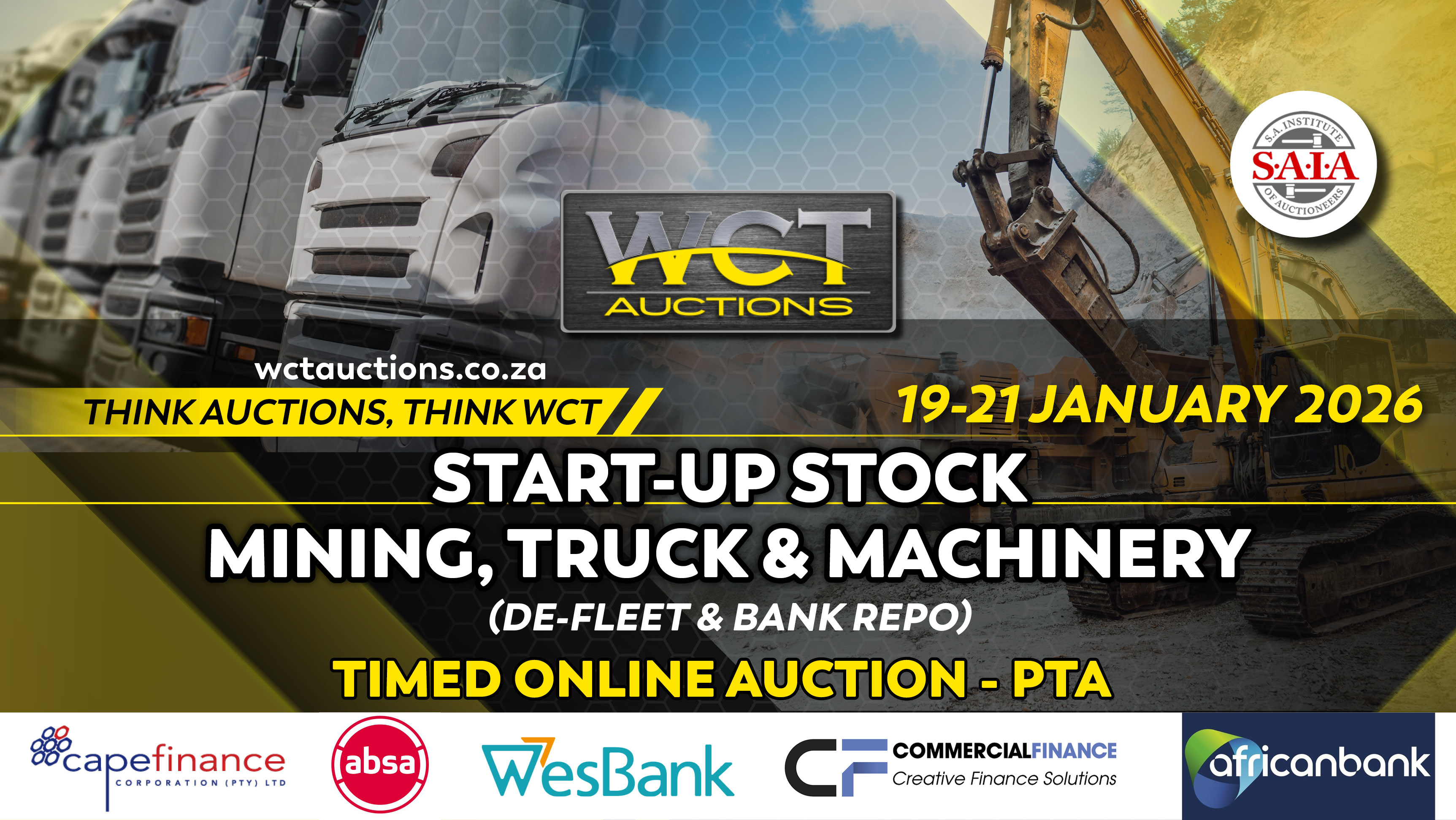 START-UP STOCK MINING,TRUCK & MACHINERY(DE-FLEET)TIMED ONLINE AUCTION ...