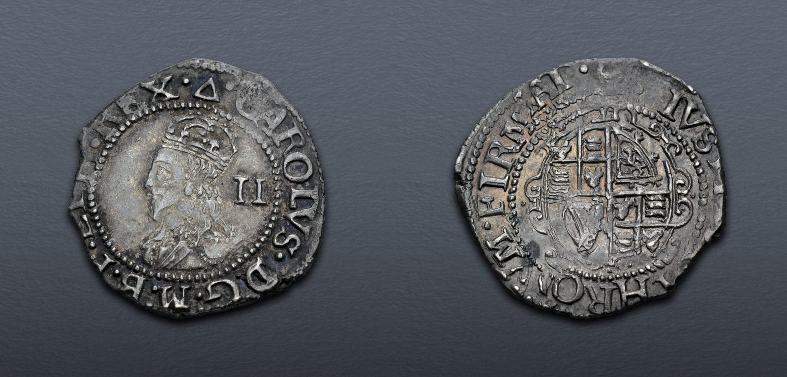 STUART. Charles I. 1625-1649. AR Halfgroat (15mm, 1.06 g, 10h). Group D ...