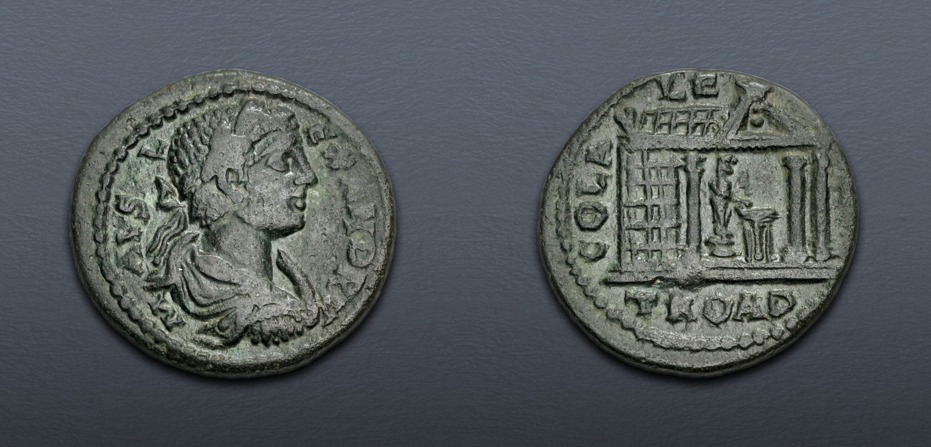 TROAS, Alexandria Troas. Severus Alexander. AD 222-235. Æ As (24mm, 7. ...