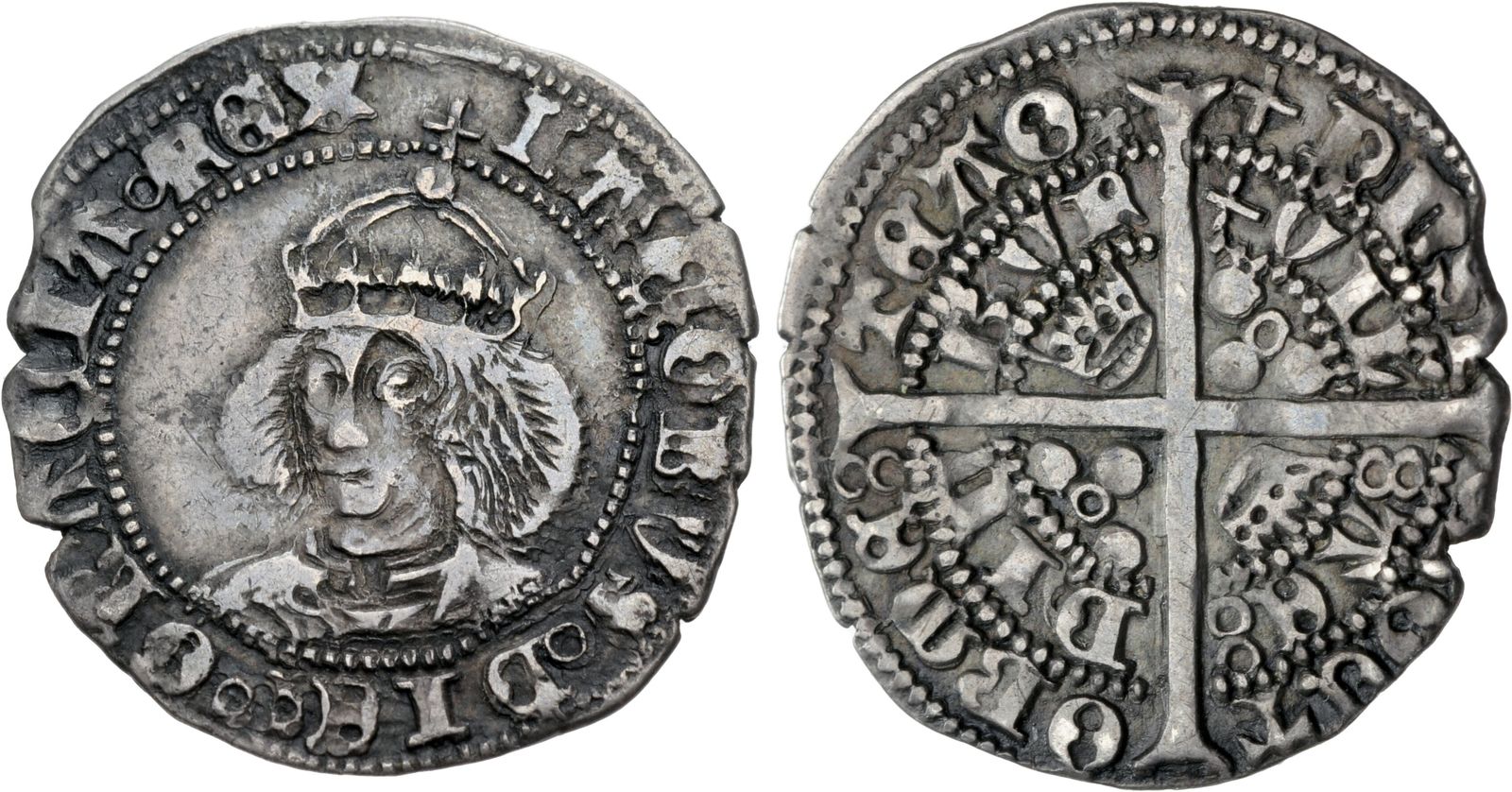 SCOTLAND. James III. 1460-1488. AR Halfgroat (18mm, 1.35 g, 1h). Main ...