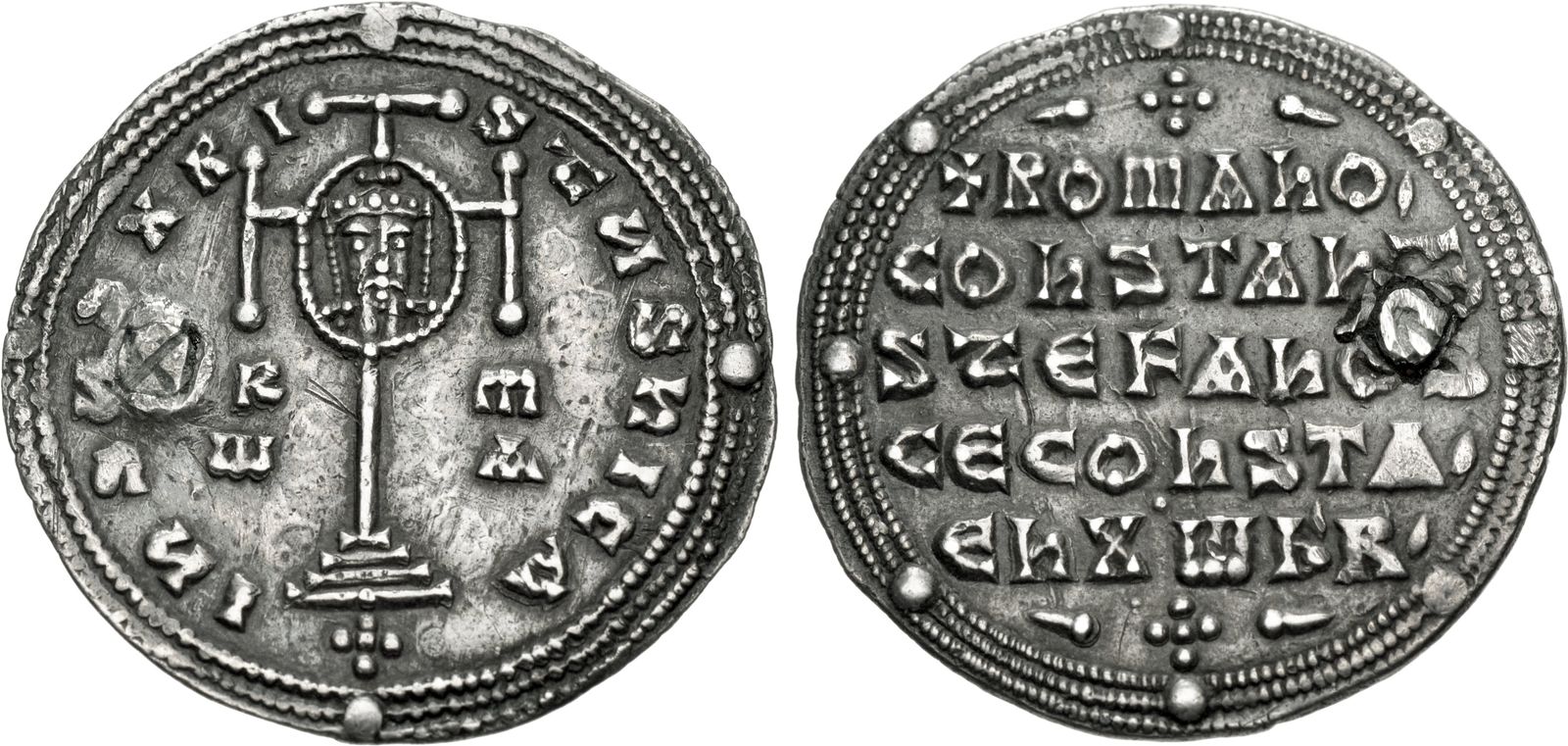 Constantine VII Porphyrogenitus, with Romanus I. 913-959. AR ...