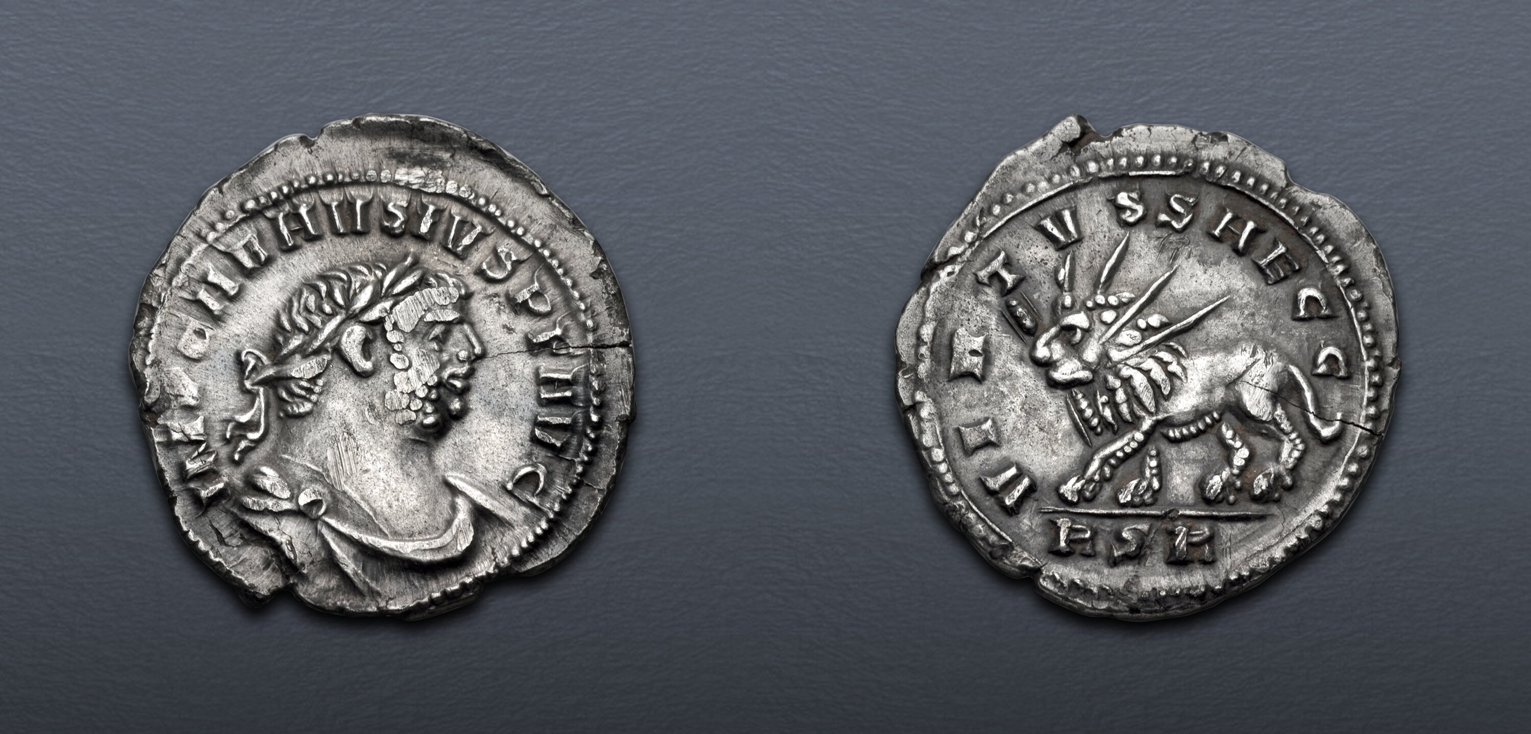 Carausius. Romano-British Emperor, AD 286-293. AR Denarius (19.5mm, 3. ...