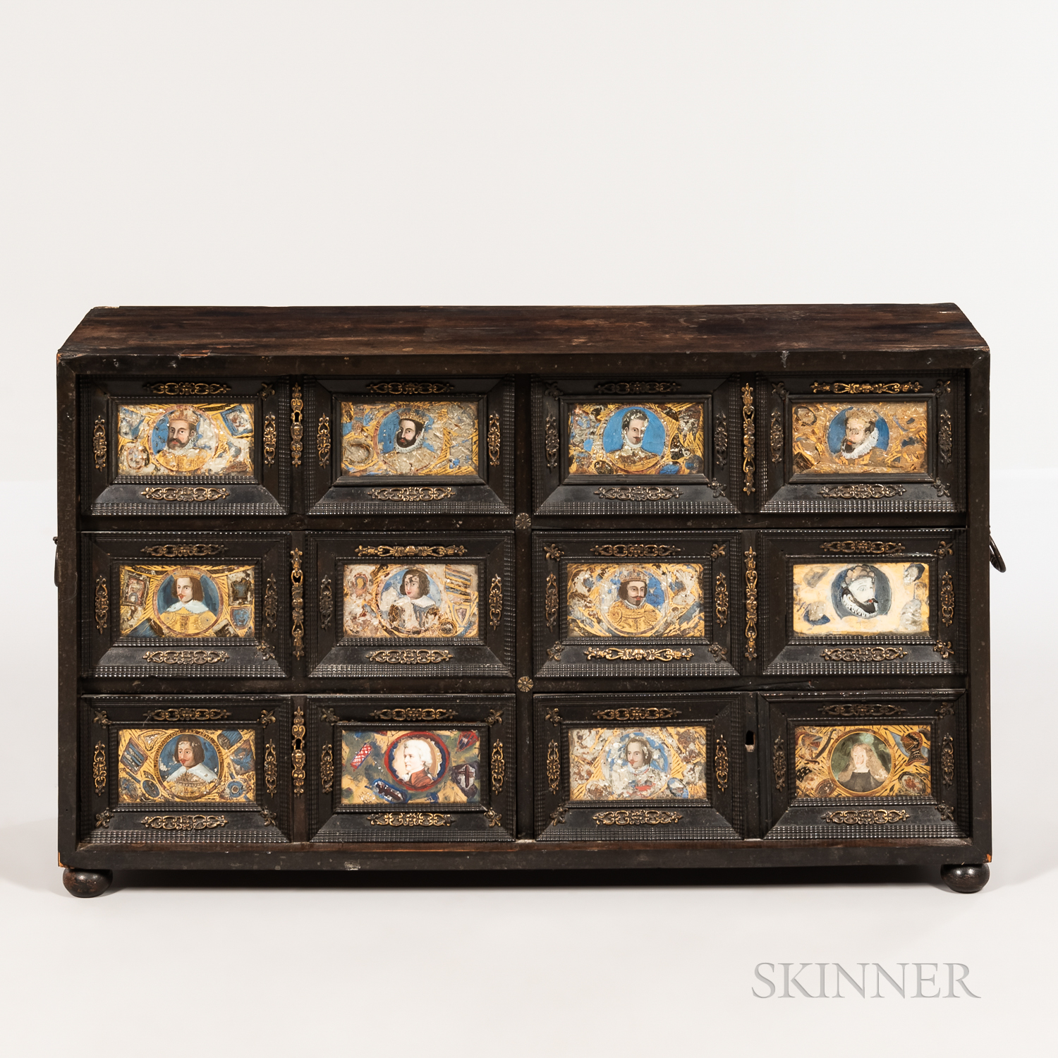 Reverse-painted Spanish Colonial Chest | Barnebys