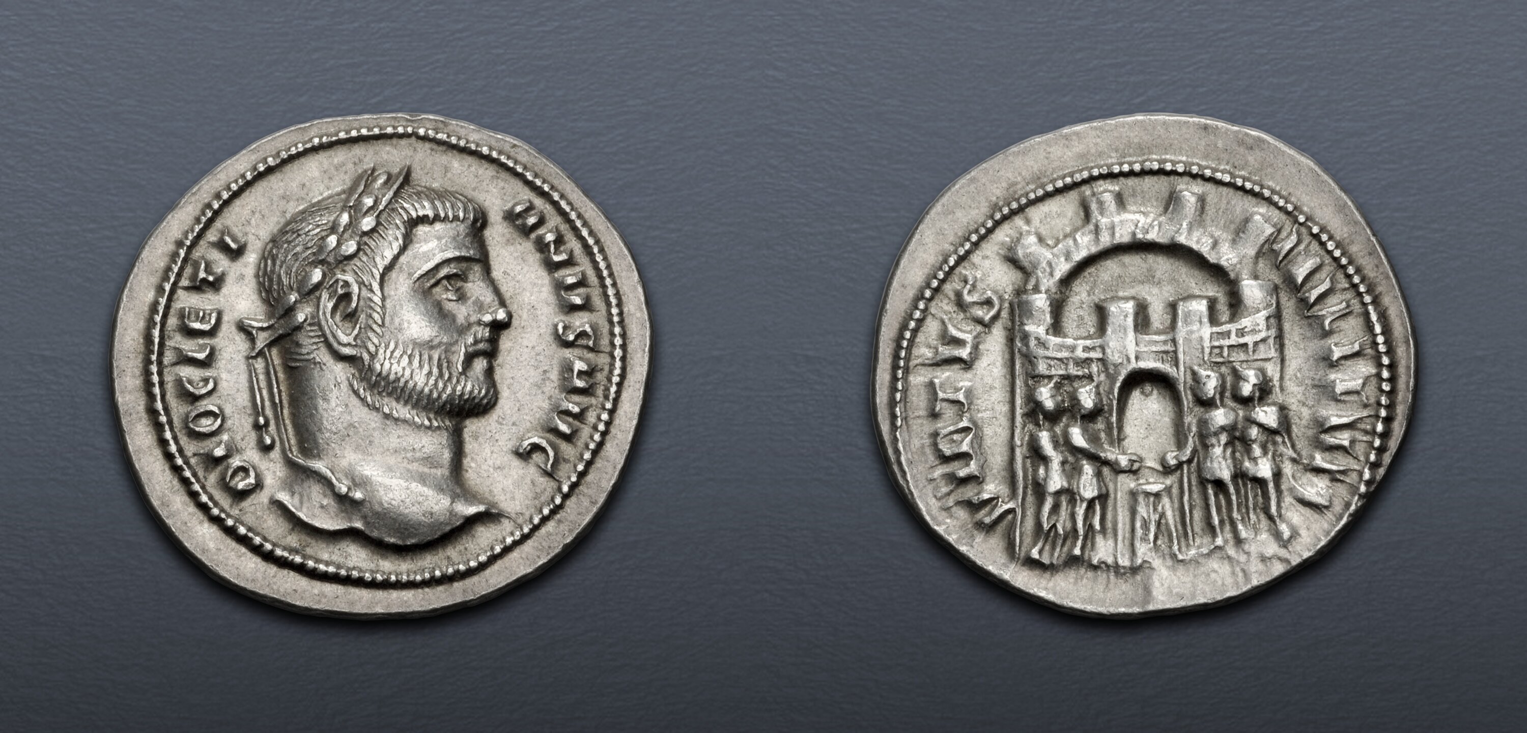 Diocletian. AD 284-305. AR Argenteus (19mm, 3.06 g, 6h). Siscia mint ...