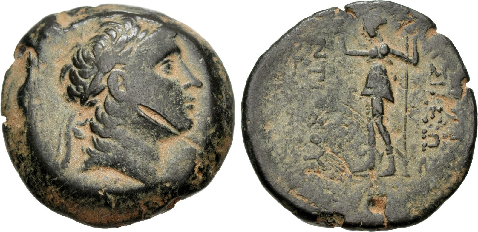 SELEUKID EMPIRE. Antiochos III ‘the Great’. 222-187 BC. Æ (23.5mm, 10. ...