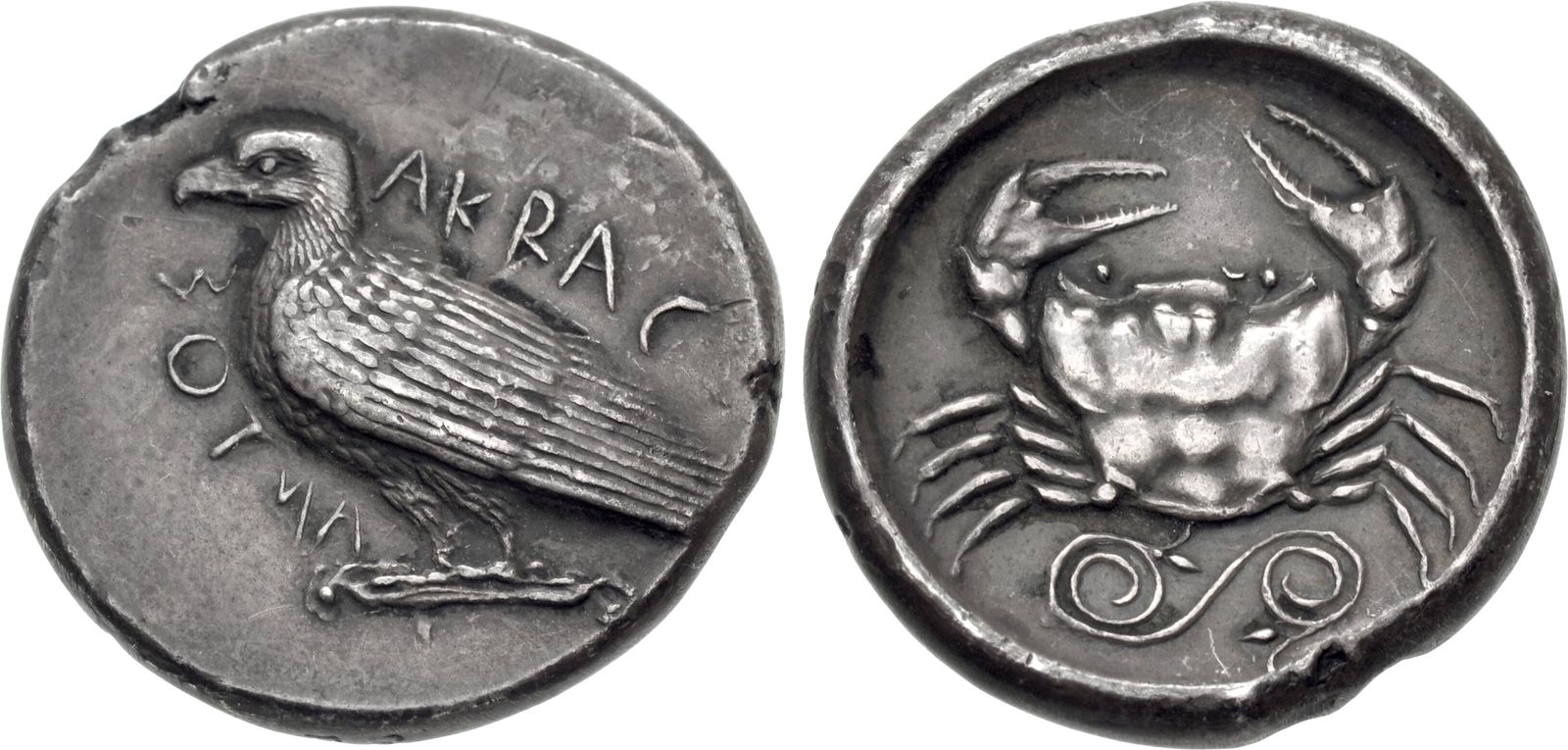 ELECTROTYPES, SICILY. Akragas. Circa 460s-420 BC. Electrotype “AR ...