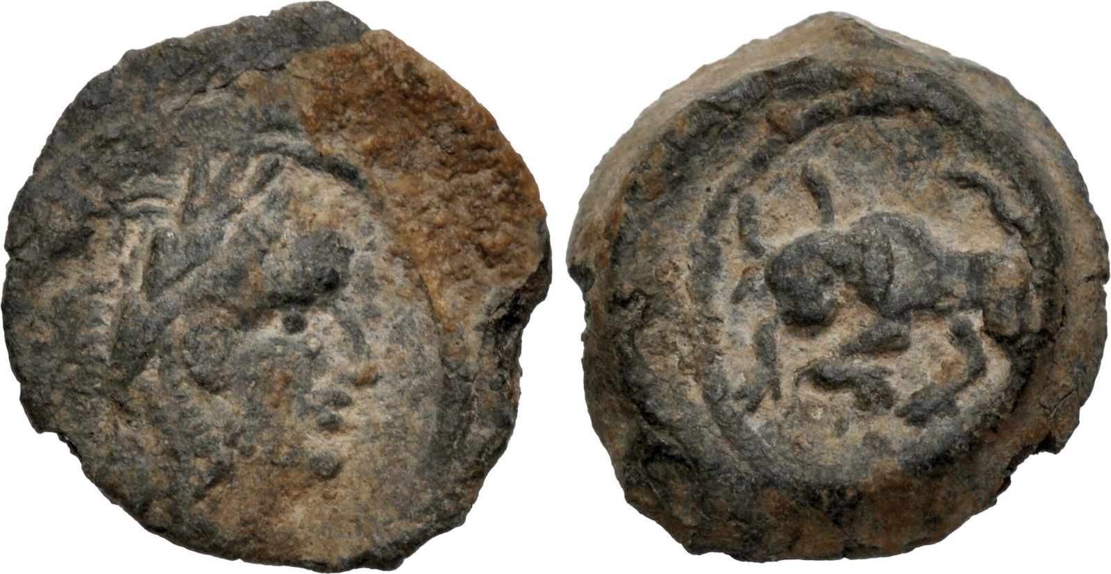 NABATAEA. Aretas IV. Circa 9/8 BC-AD 40. PB Tessera or Token (13mm, 2. ...