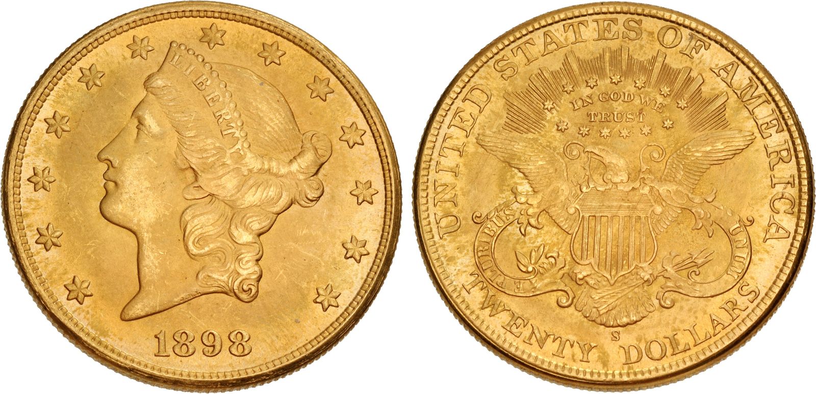 1898-S Liberty Head Double Eagle. Bag marks. AU. | Classical Numismatic ...