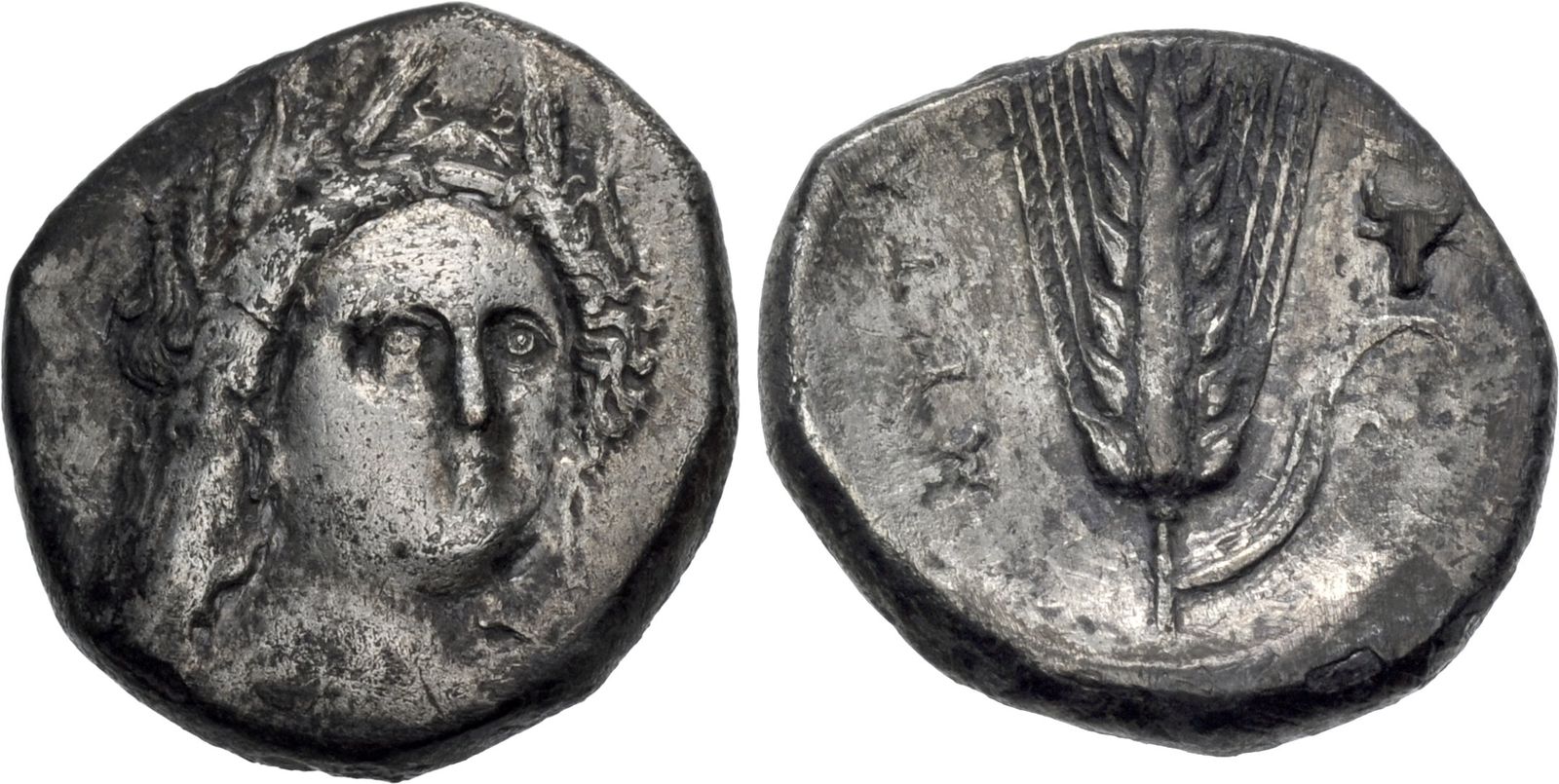 LUCANIA, Metapontion. Circa 330-290 BC. AR Nomos (20mm, 7.15 g, 1h ...