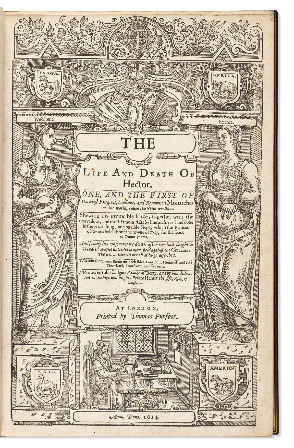 Lydgate, John (1370-1451) The Life and Death of Hector. | Swann ...