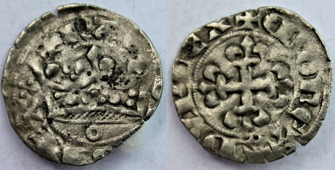 France, Kingdom, House of Capet, Charles IV, le Bel (1322-1328), Double ...