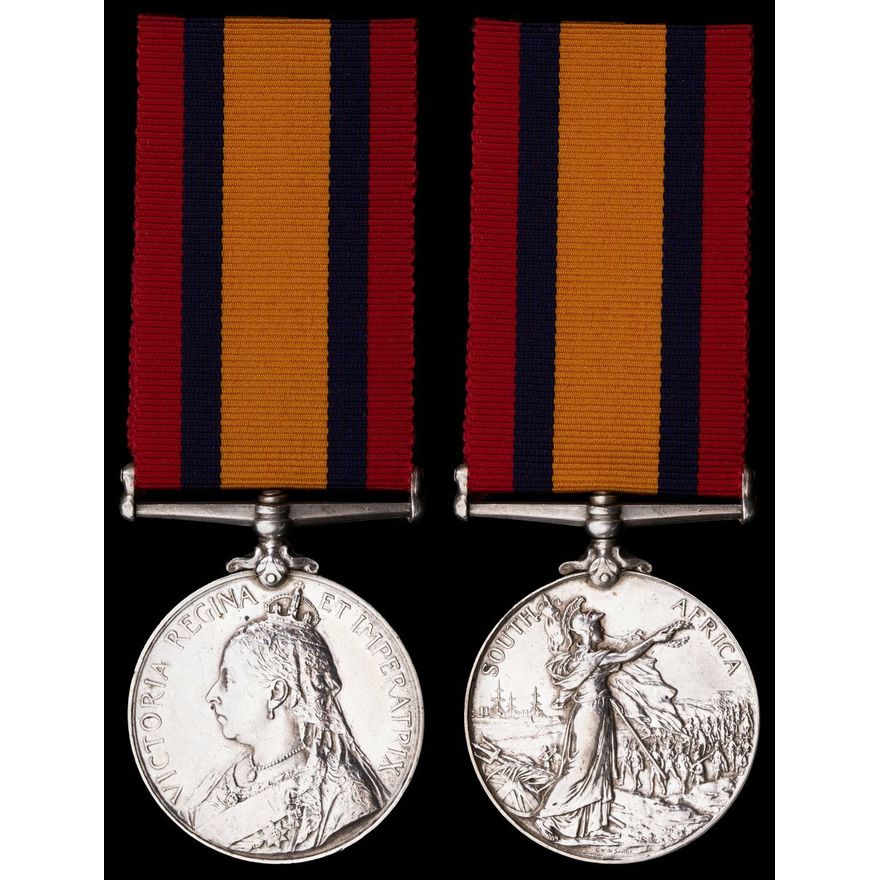 The Queen's South Africa Medal awarded to Stoker. A. E. Doughty, Royal ...