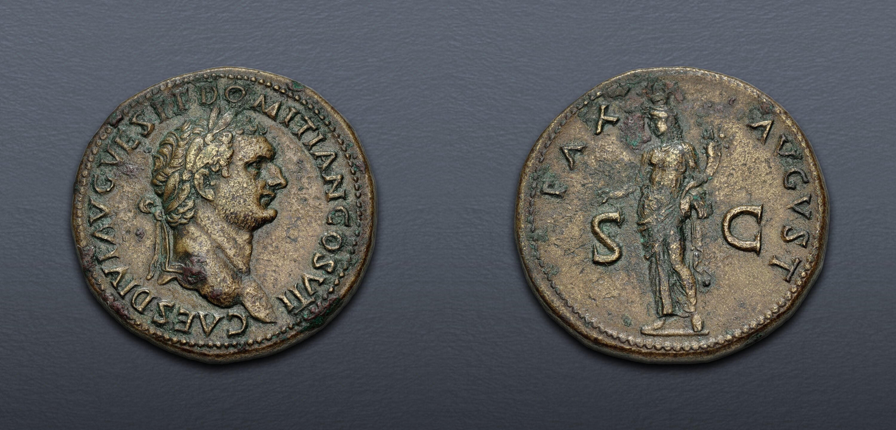 Domitian. As Caesar, AD 69-81. Æ Sestertius (34mm, 25.69 g, 6h). Rome ...