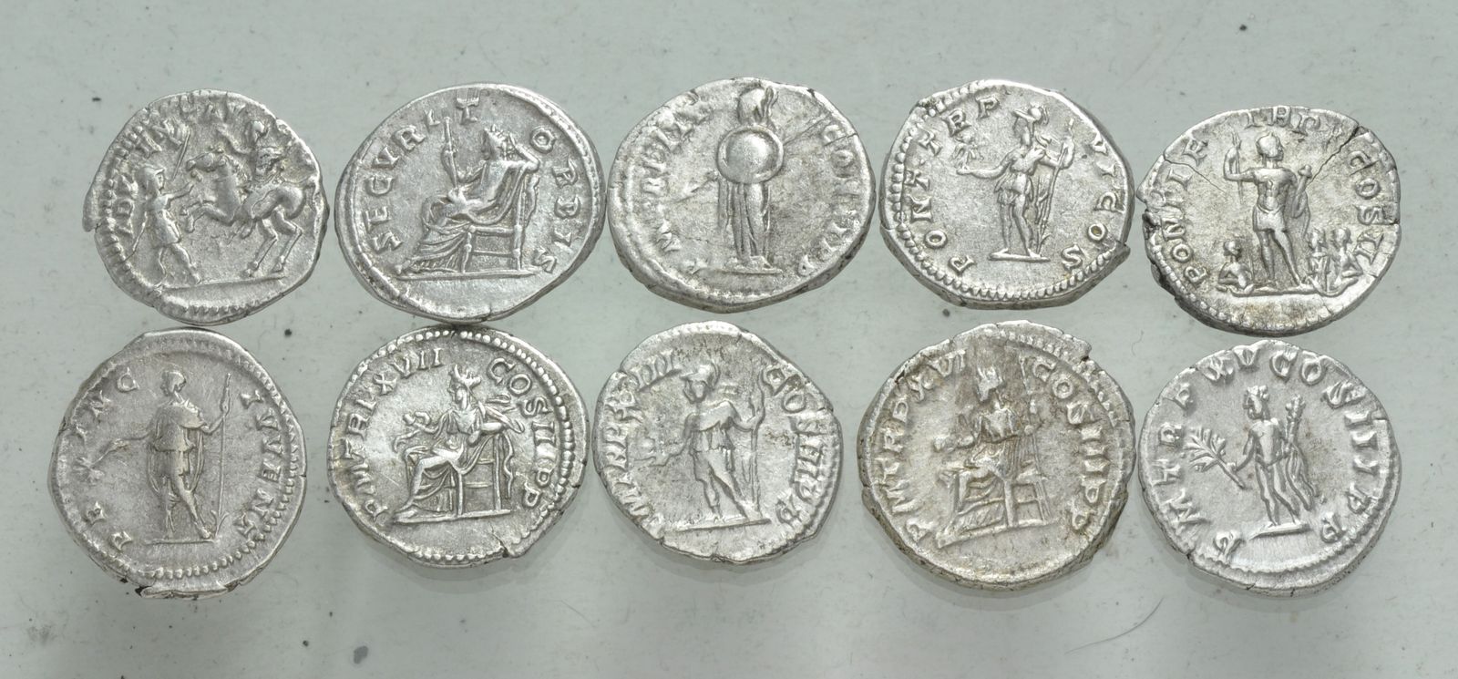 ROMAN. Imperial. Lot of ten (10) AR Denarii. | Classical Numismatic Group