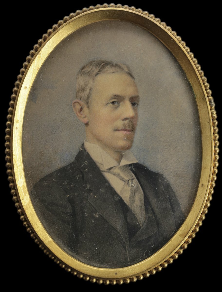 Three miniature portraits depicting Henry Temple C.B. and his wife ...