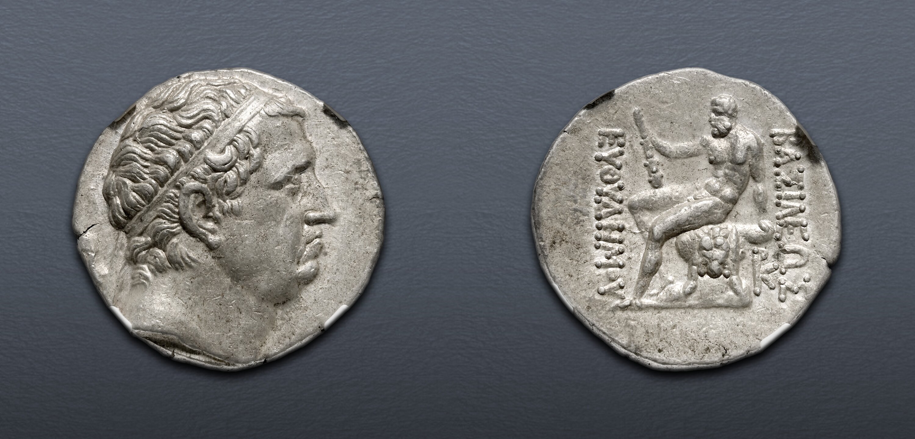 BAKTRIA, Greco-Baktrian Kingdom. Euthydemos I Theos Megas. Circa 225 ...