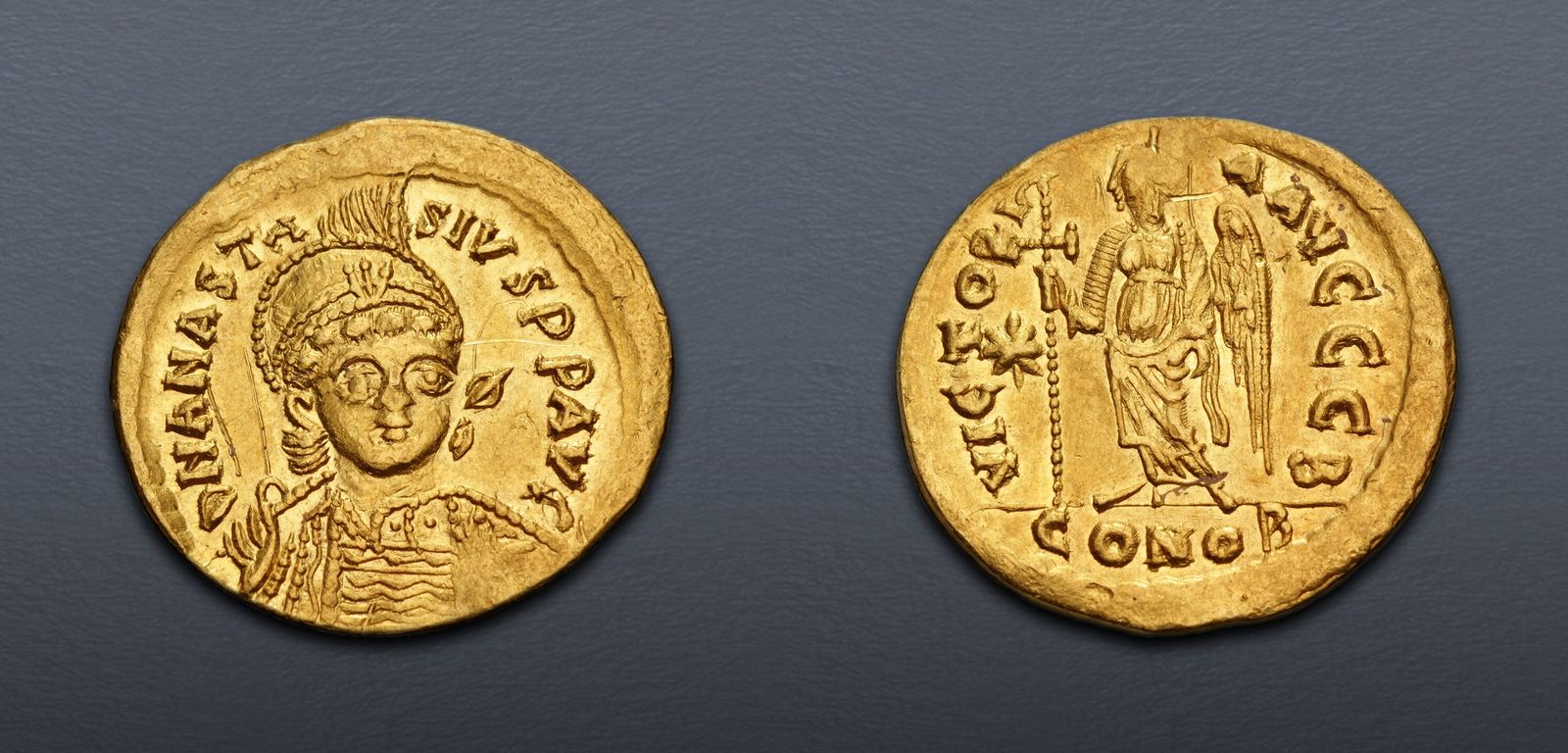 Anastasius I. 491-518. AV Solidus (20mm, 3.98 g, 7h). Constantinople ...