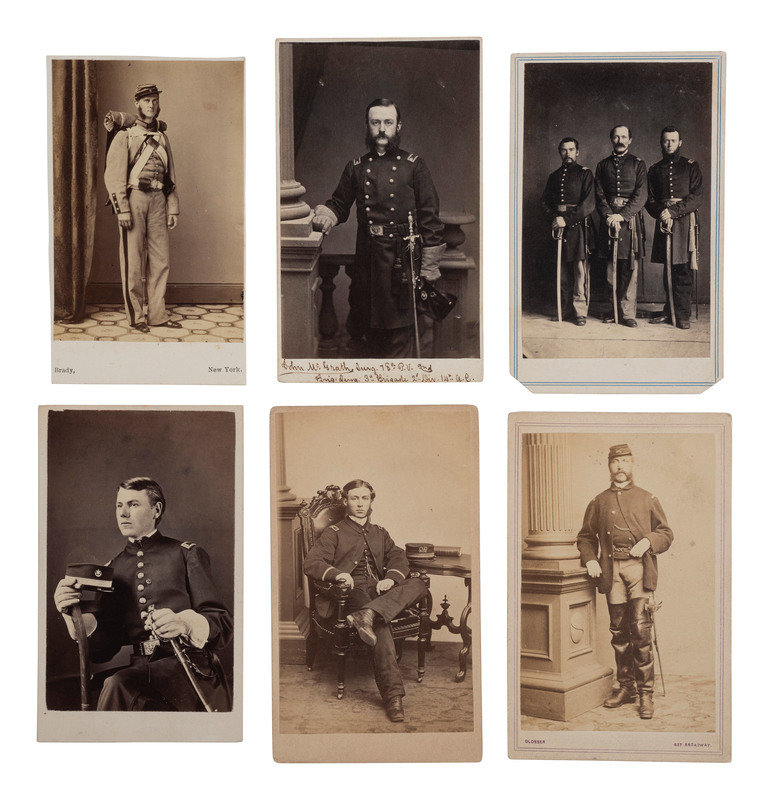 [CIVIL WAR]. A group of 19 CDVs of Union officers and enlistedmen, some ...