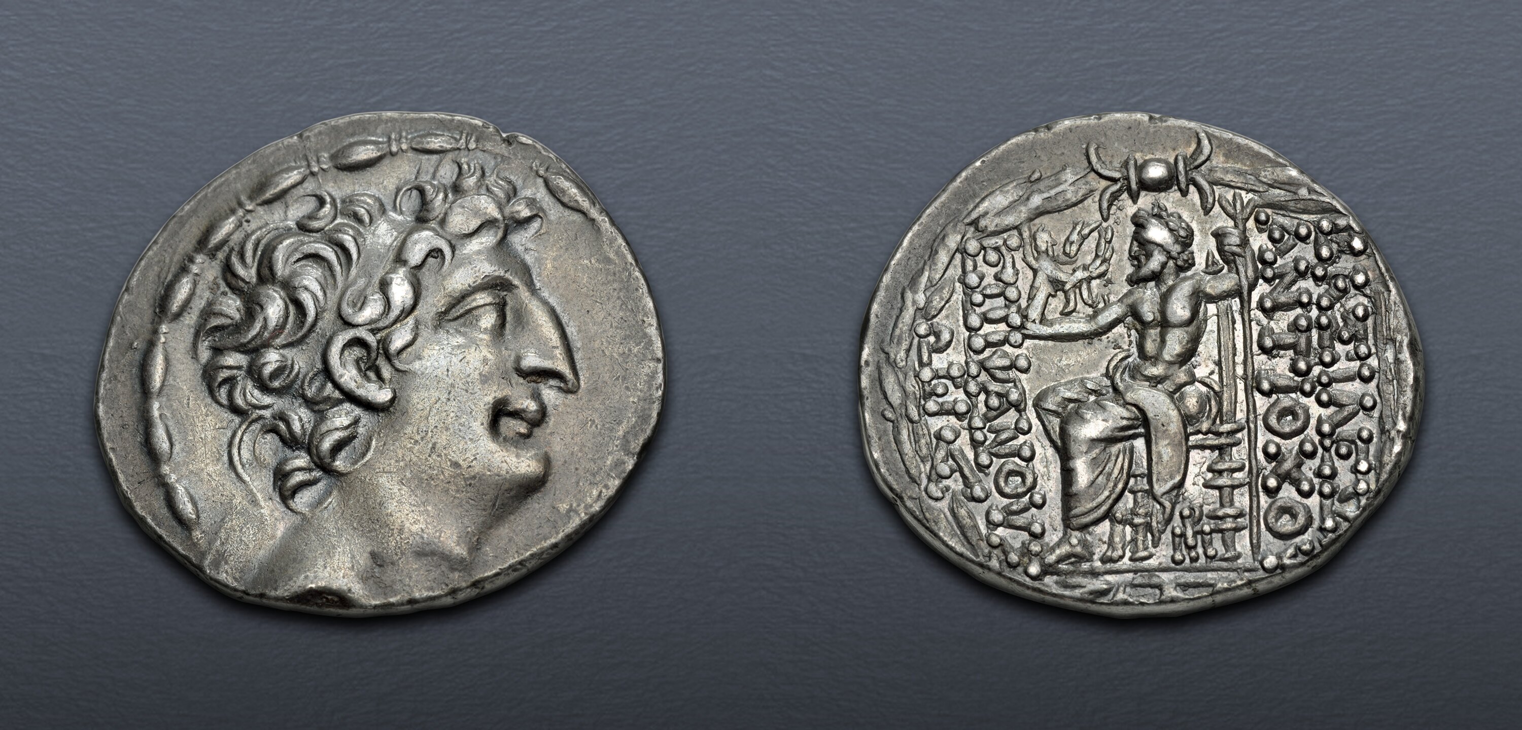 SELEUKID EMPIRE. Antiochos VIII Epiphanes (Grypos). 121/0-97/6 BC. AR ...
