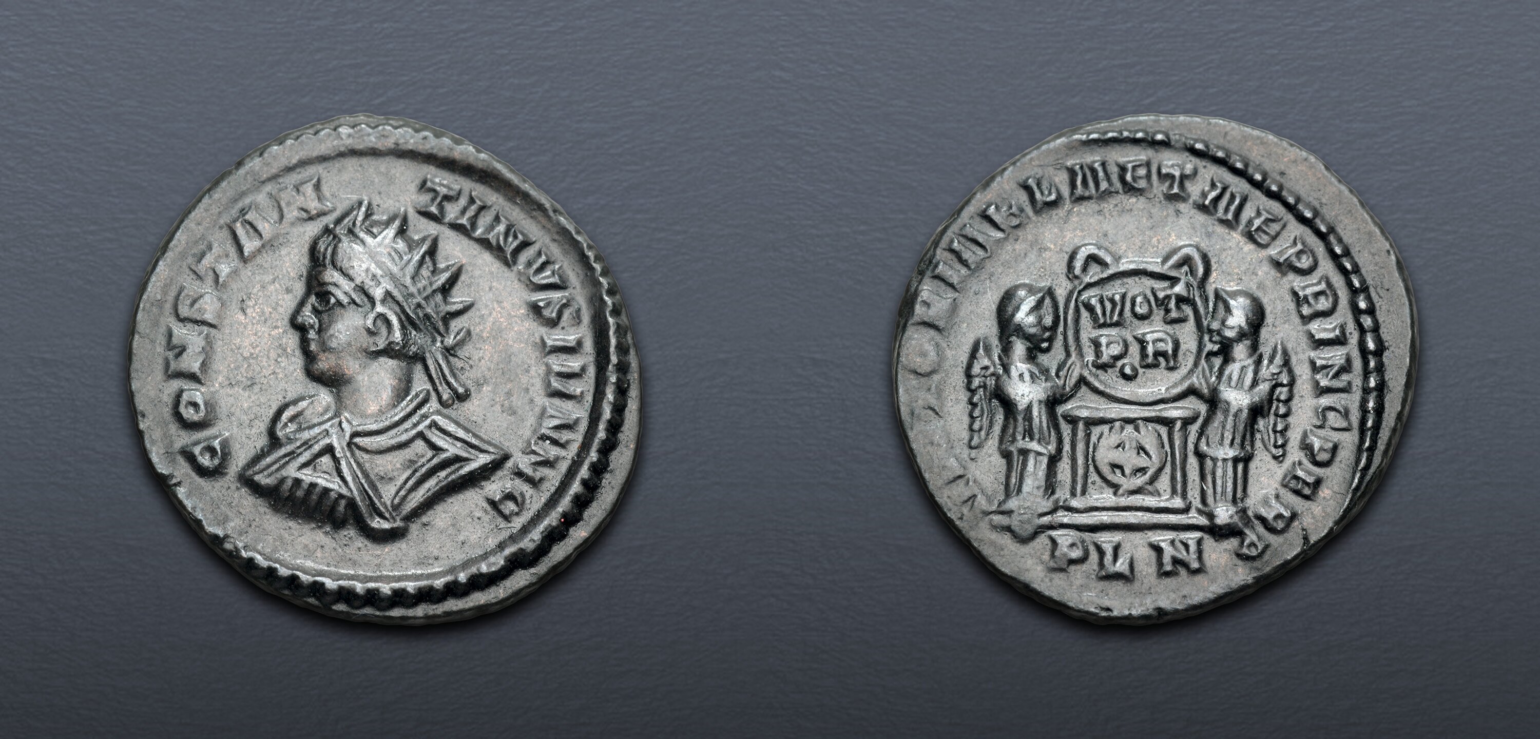 Constantine II. As Caesar, AD 316-337. Æ Follis (18.5mm, 2.83 g, 6h ...