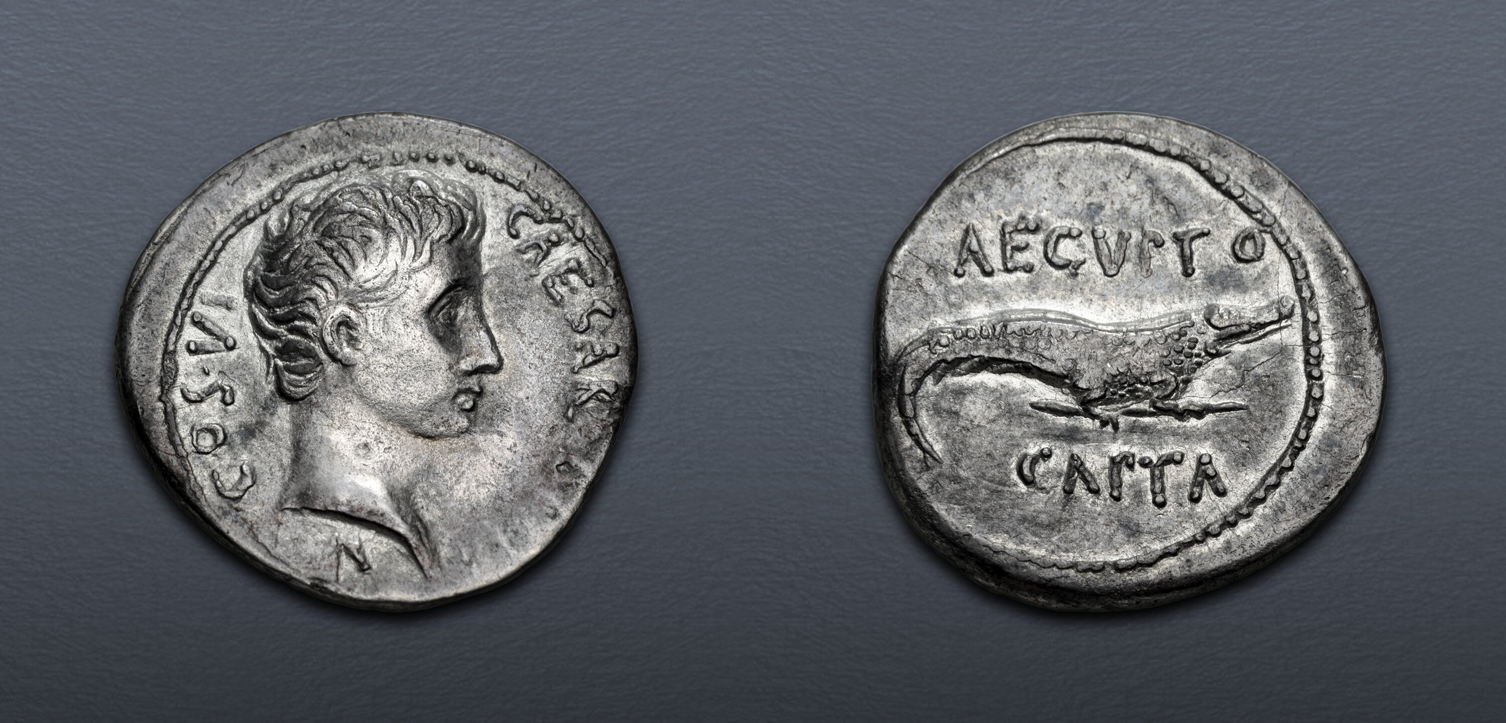 The Triumvirs. Octavian. 28 BC. AR Denarius (19.5mm, 3.63 g, 12h ...