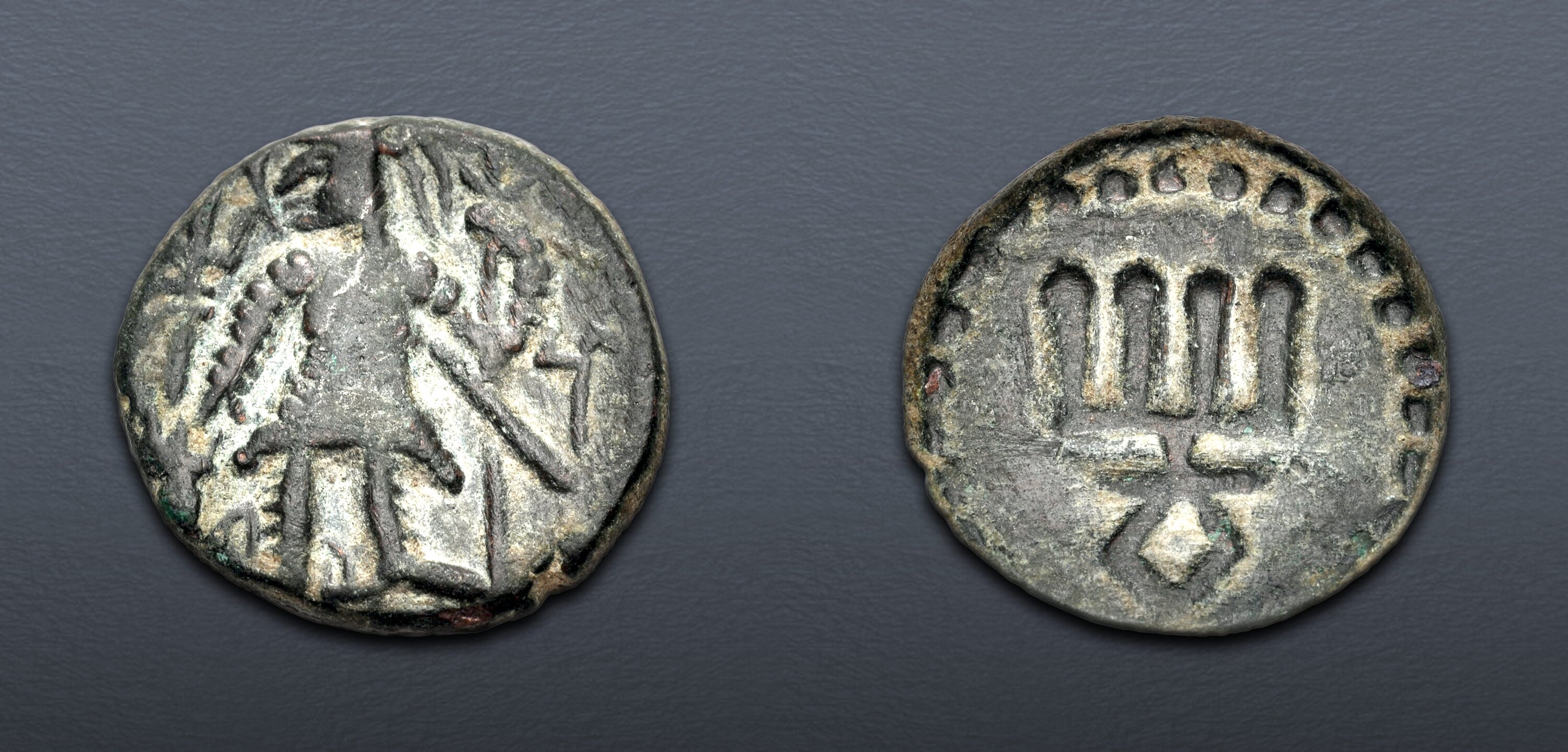 INDIA, Kushan Empire. Kanishka III. Circa AD 267-270. CU Unit (19mm, 4. ...