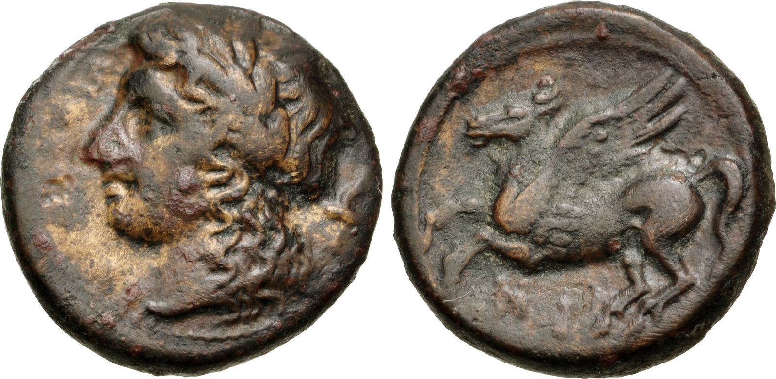 SICILY, Syracuse. Timoleon and the Third Democracy. 344-317 BC. Æ (18mm ...