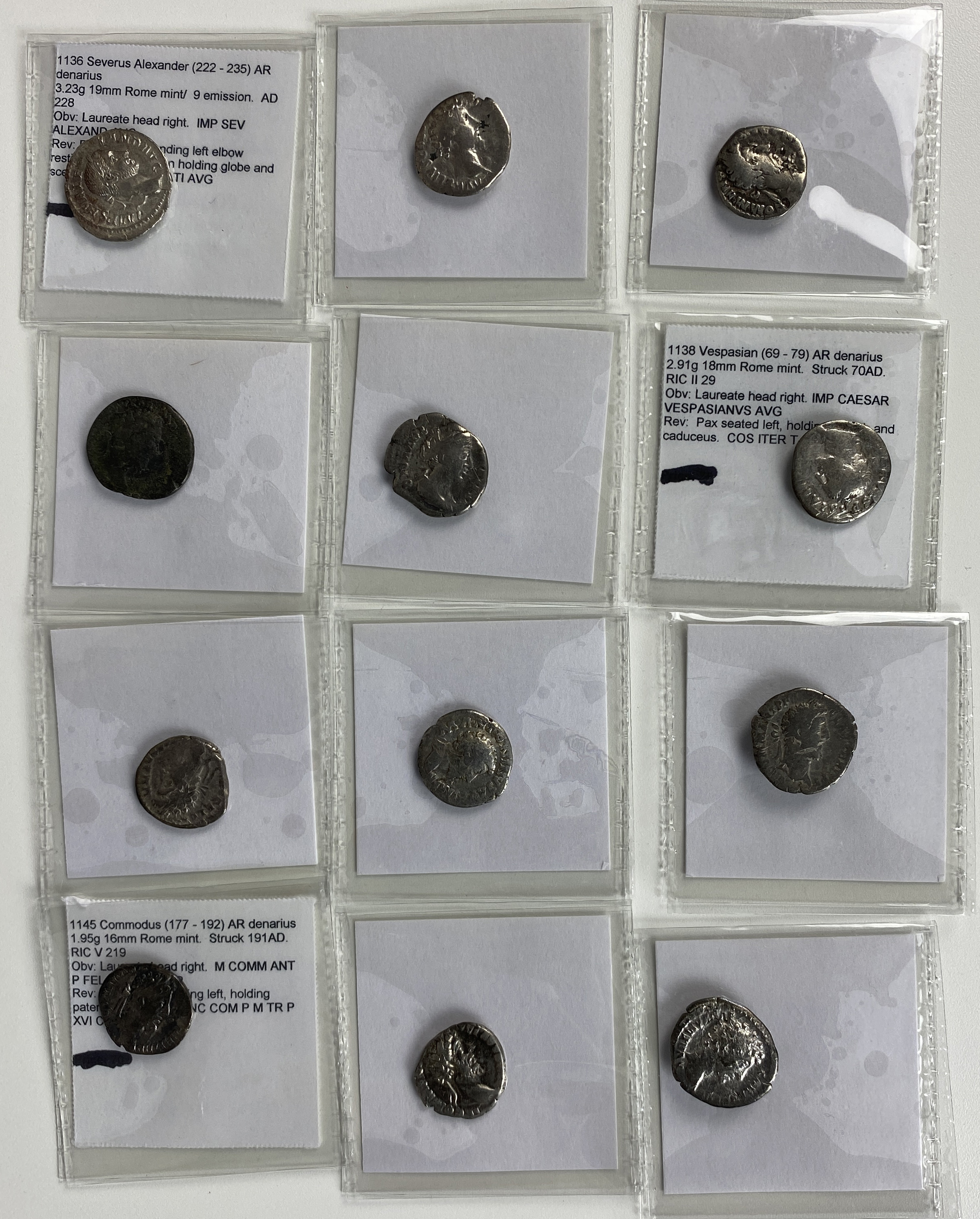 ROMAN. Imperial. Lot of twelve (12) AR Denarii. | Classical Numismatic ...