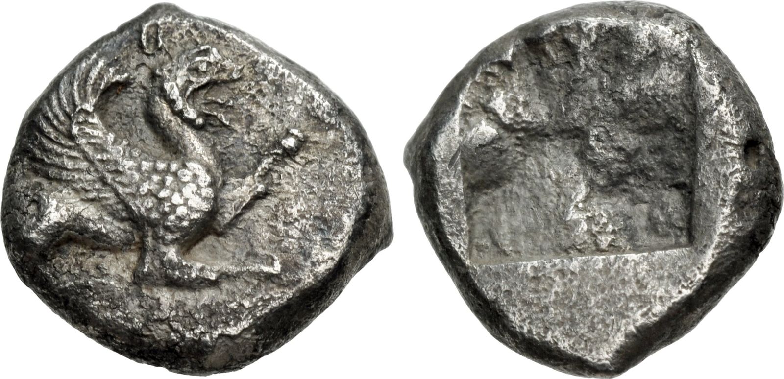 IONIA, Teos. Circa 500-450 BC. AR Trihemiobol (10.5mm, 1.43 g). VF ...