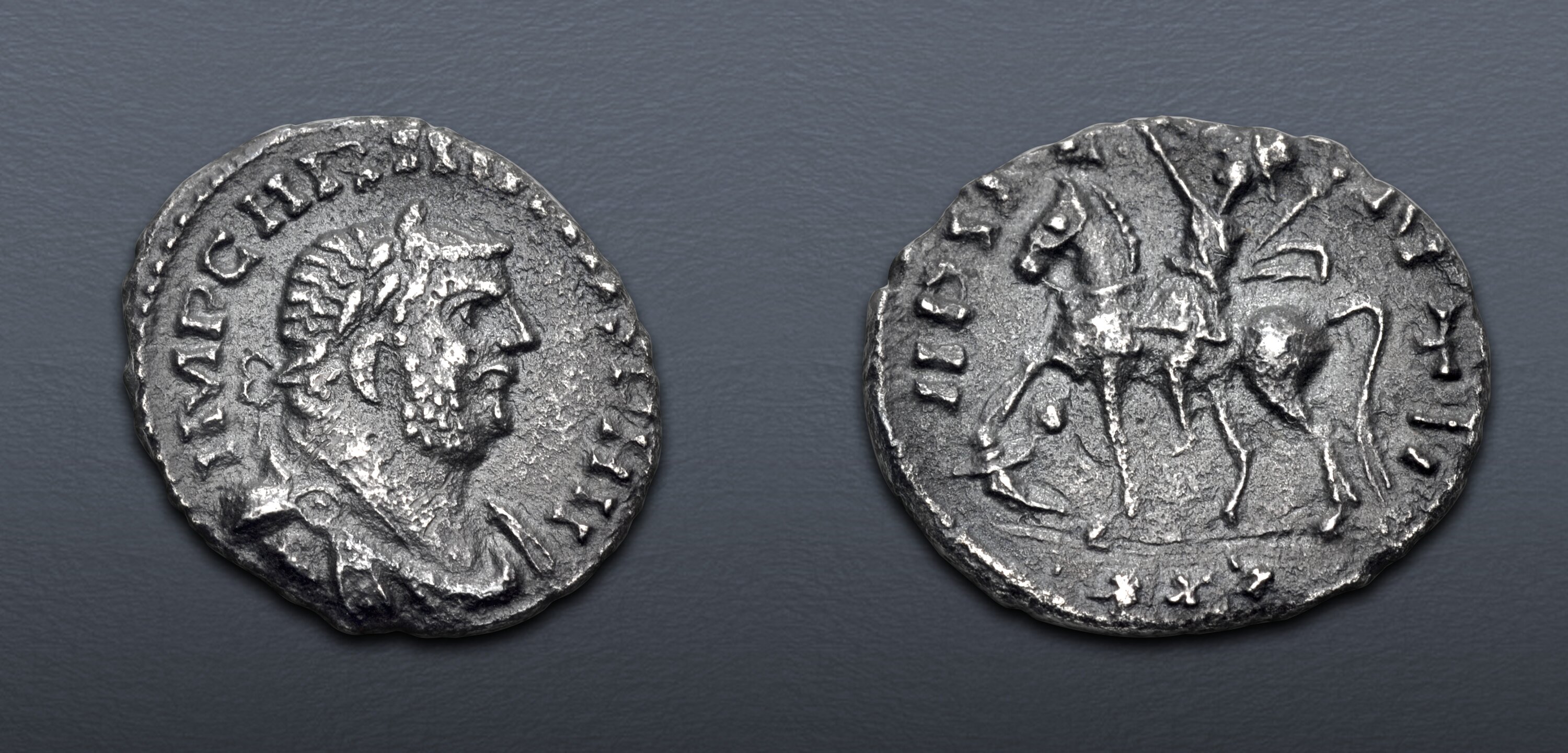 Carausius. Romano-British Emperor, AD 286-293. AR Denarius (18mm, 3.68 ...