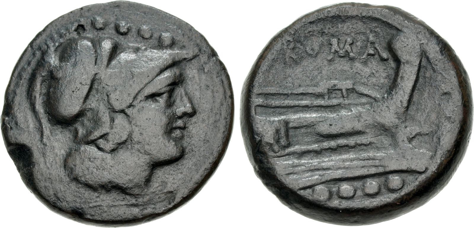 Anonymous. After 211 BC. Æ Triens (23mm, 10.66 g, 2h). Unmarked series ...
