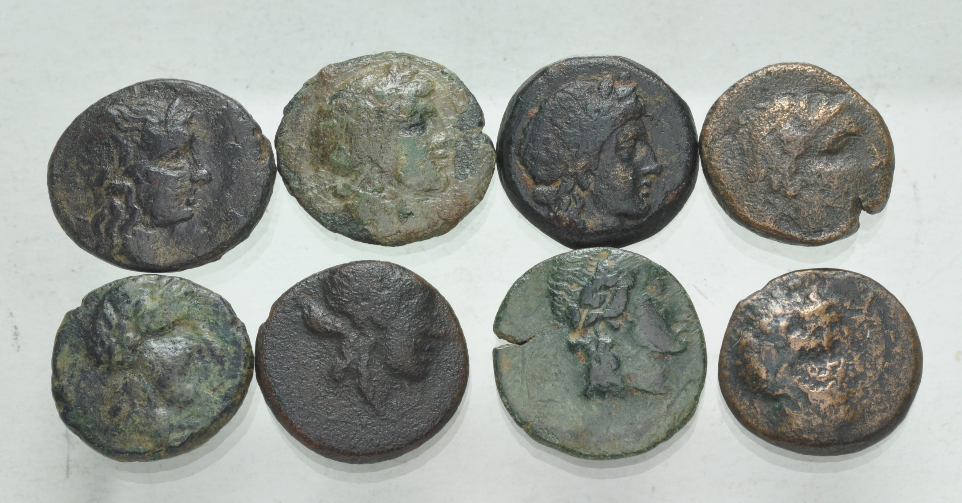 GREEK. Central & Southern Greece. Lot of eight (8) bronze issues of ...